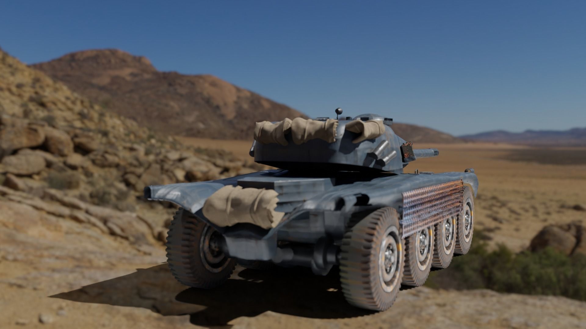 3D model tank panhard EBR LOW POLY VR / AR / low-poly | CGTrader