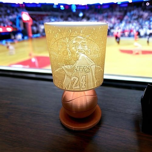 Nba themed kobe bryant lithophane lamp 3D model 3D printable | CGTrader
