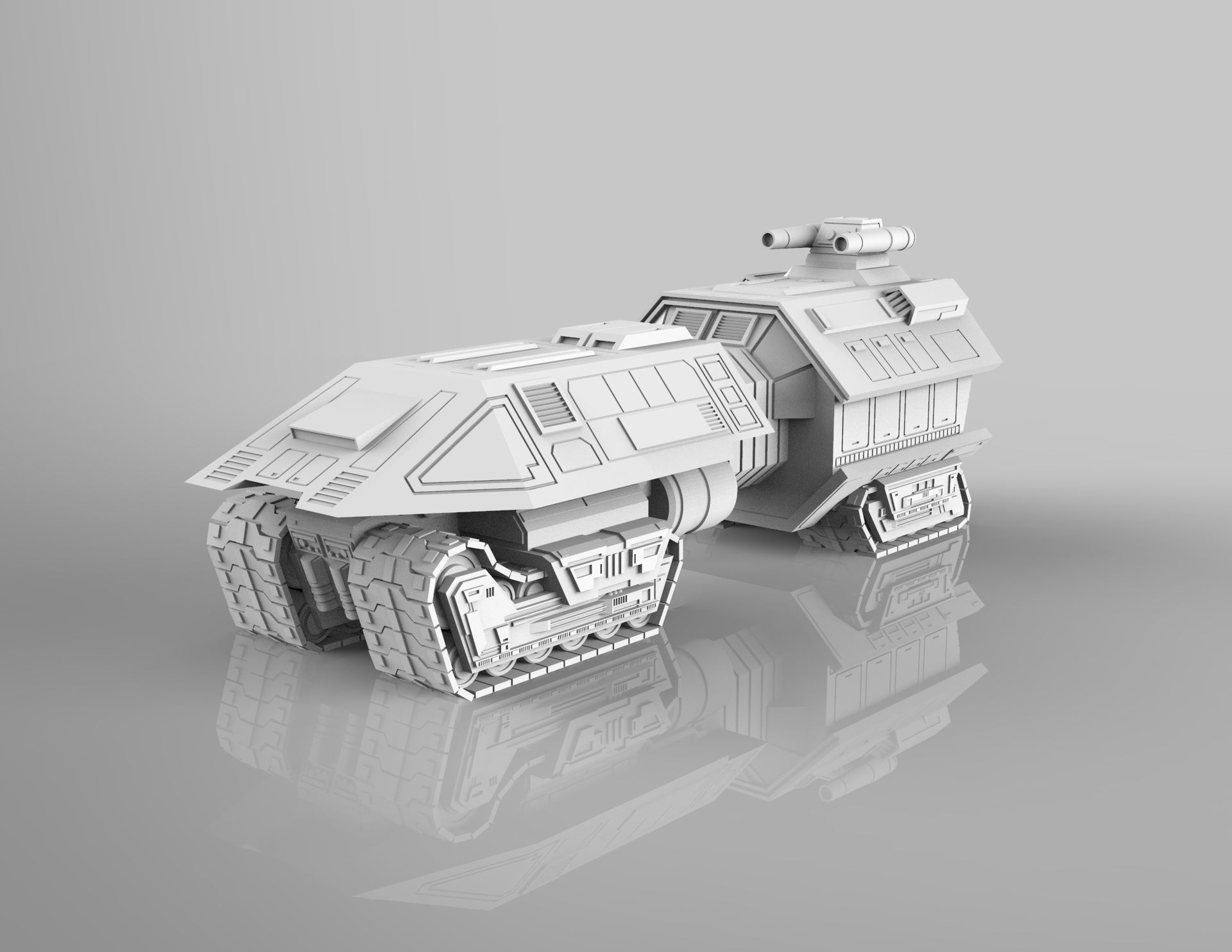 Imperial Siege Tank 3D model 3D printable | CGTrader