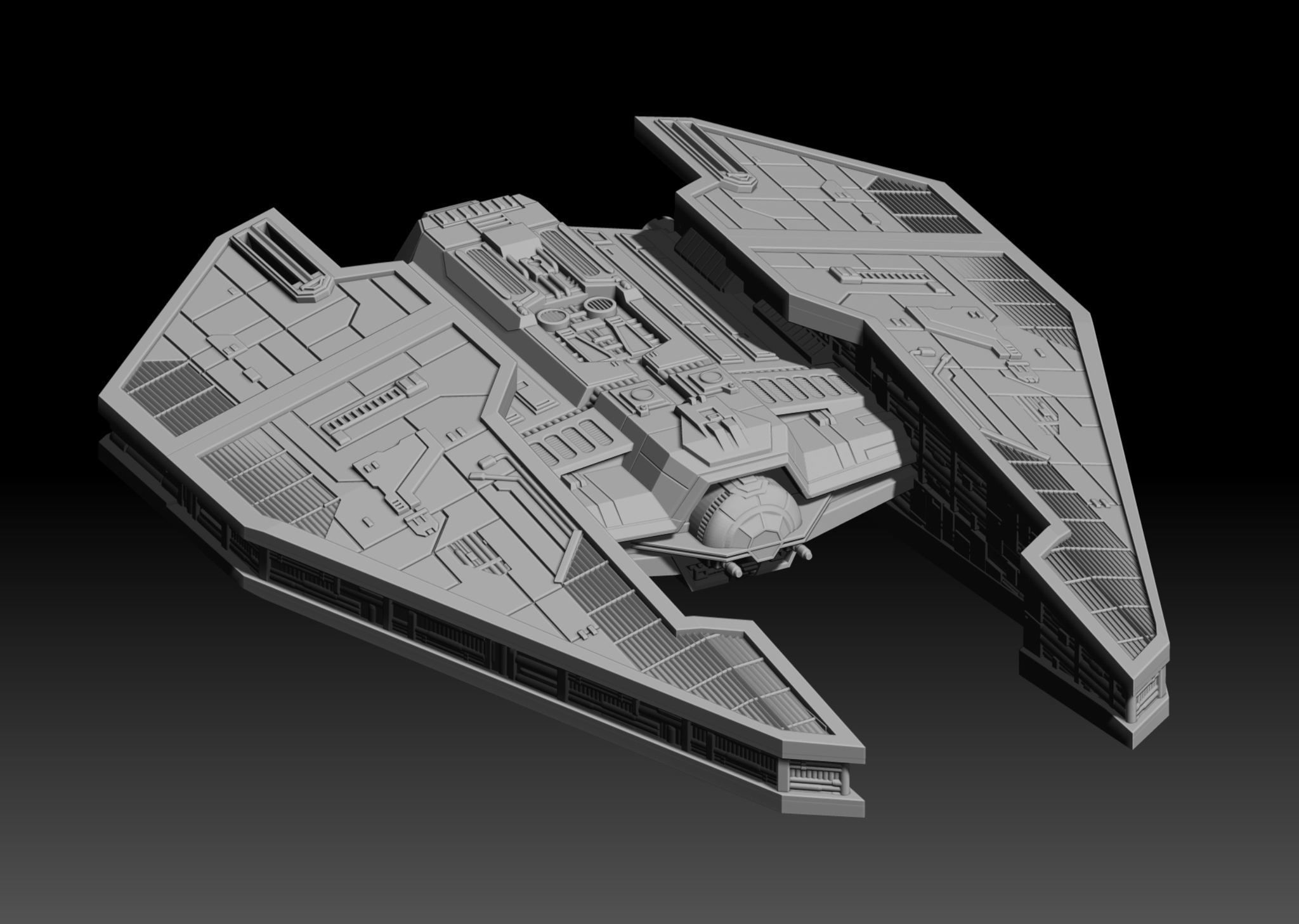 Old Dark Fury Interceptor with Interior 3D model 3D printable | CGTrader