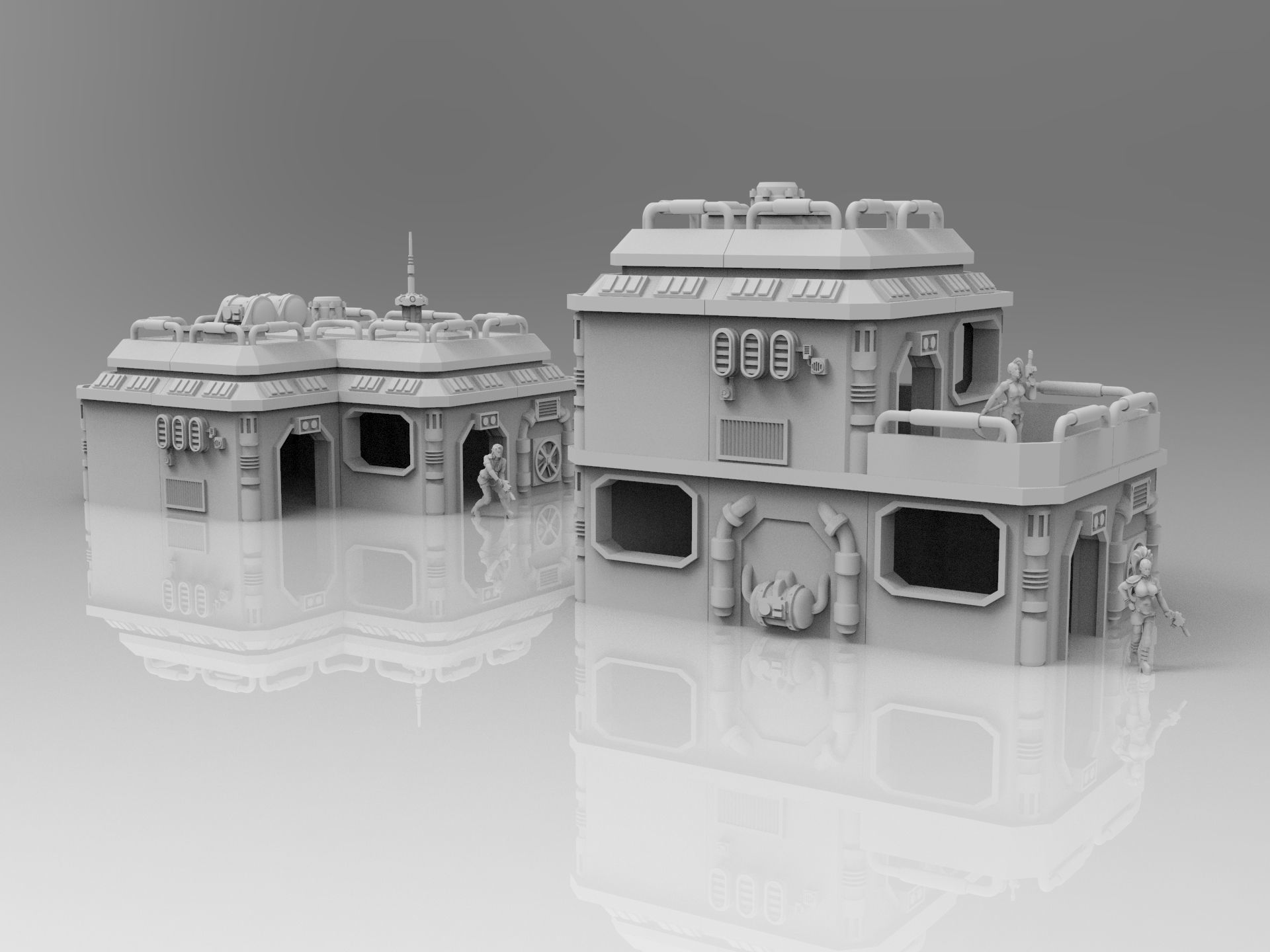 Modular Habitation Blocks 3D model 3D printable | CGTrader