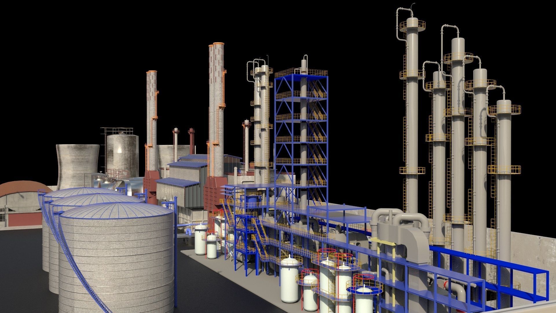 3D model Factory Industrial scene VR / AR / low-poly | CGTrader