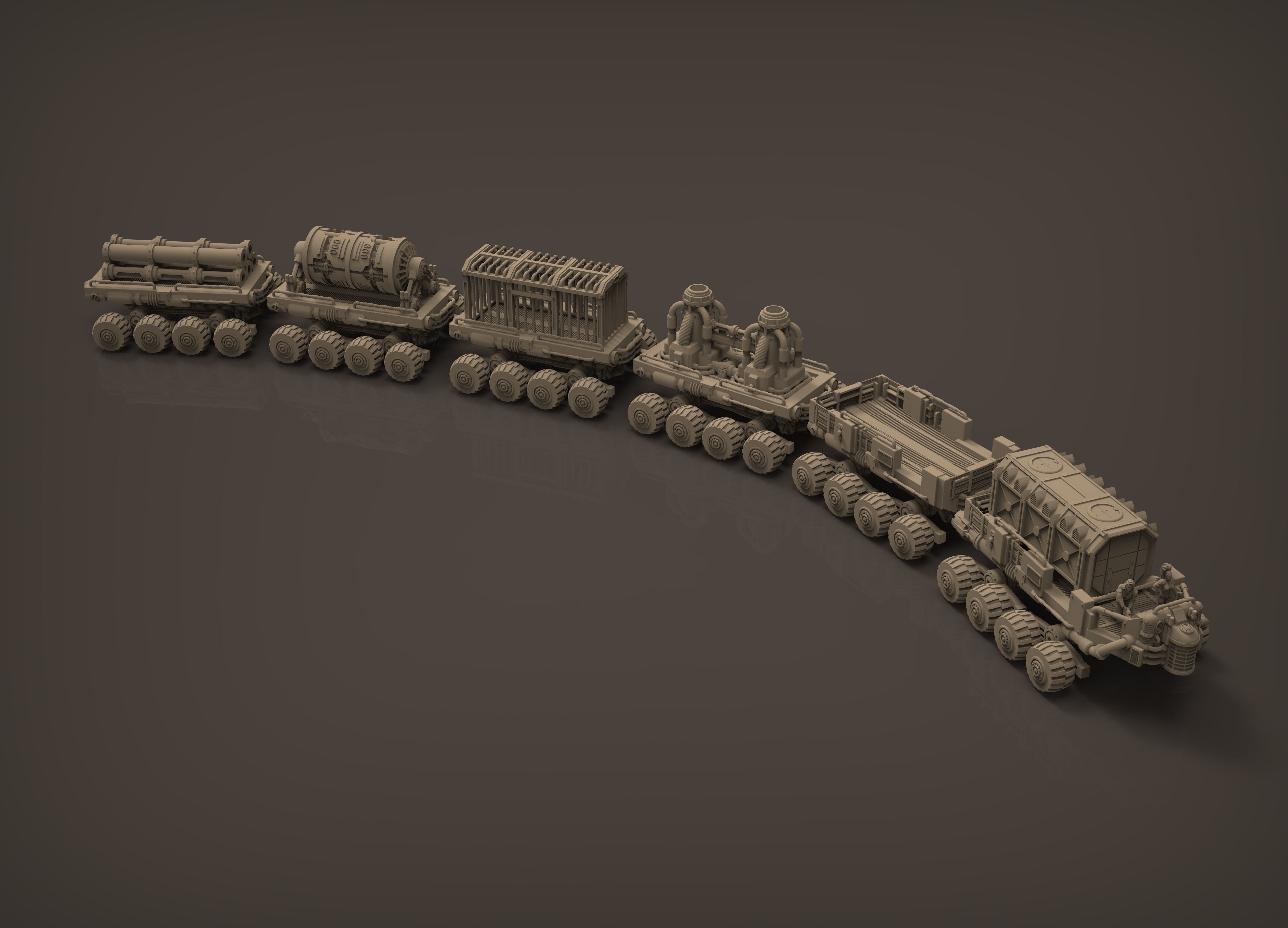 Wasteland Grav Cargo Train 3D model 3D printable | CGTrader