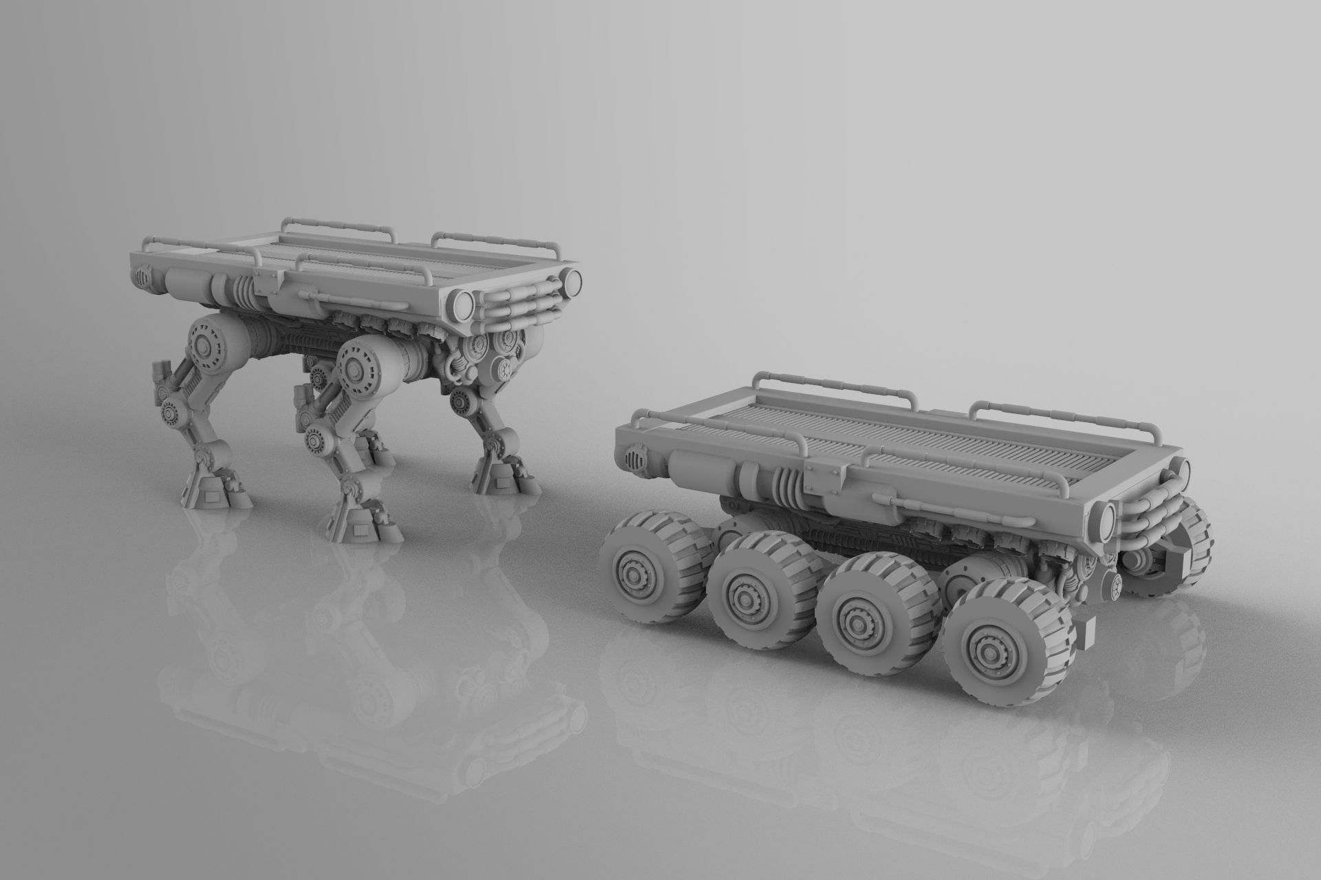 Wasteland Grav Cargo Train 3D model 3D printable | CGTrader