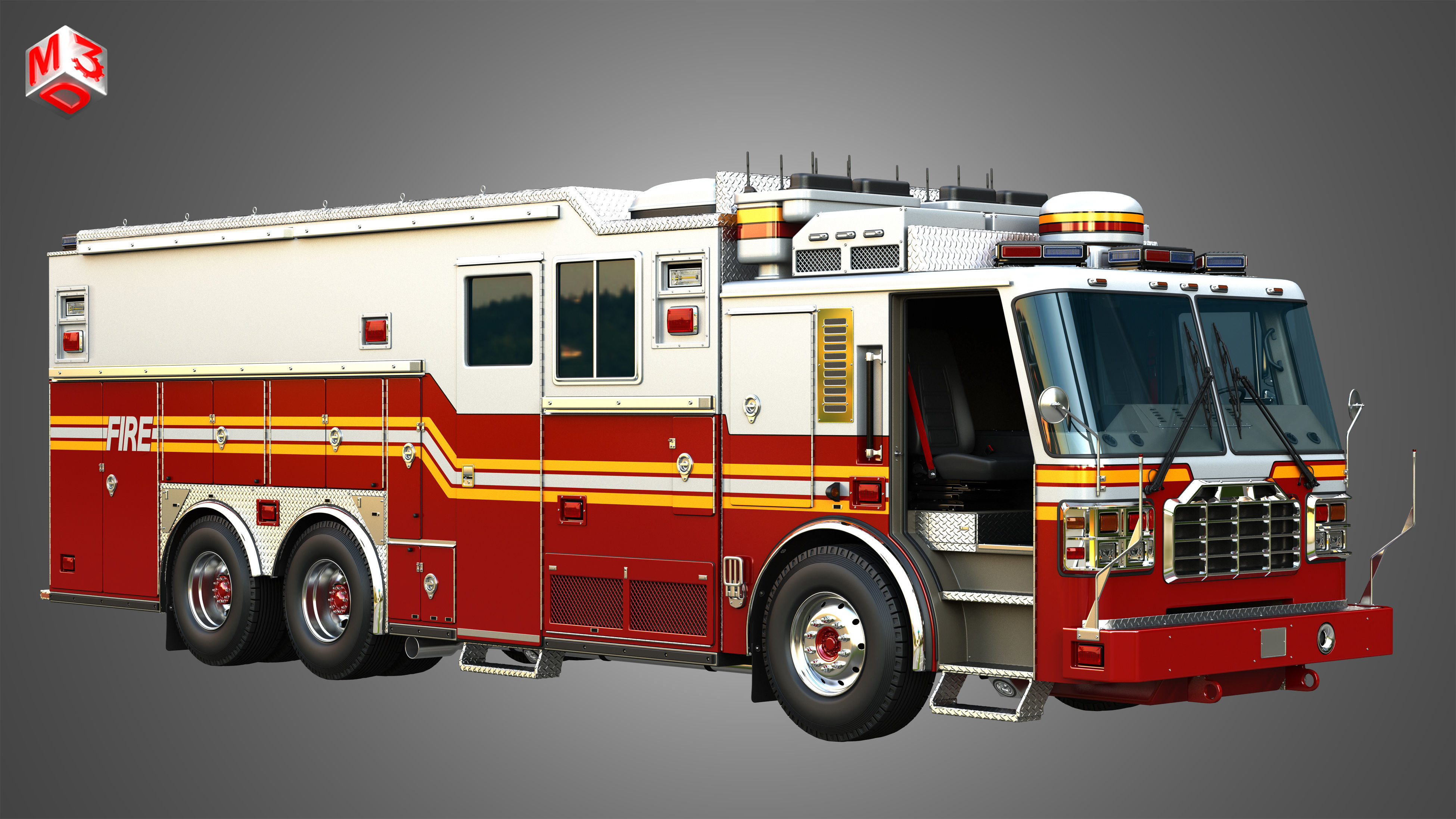 Ferrara Fire Apparatus - FDNY Ultra Heavy Rescue 3D model | CGTrader