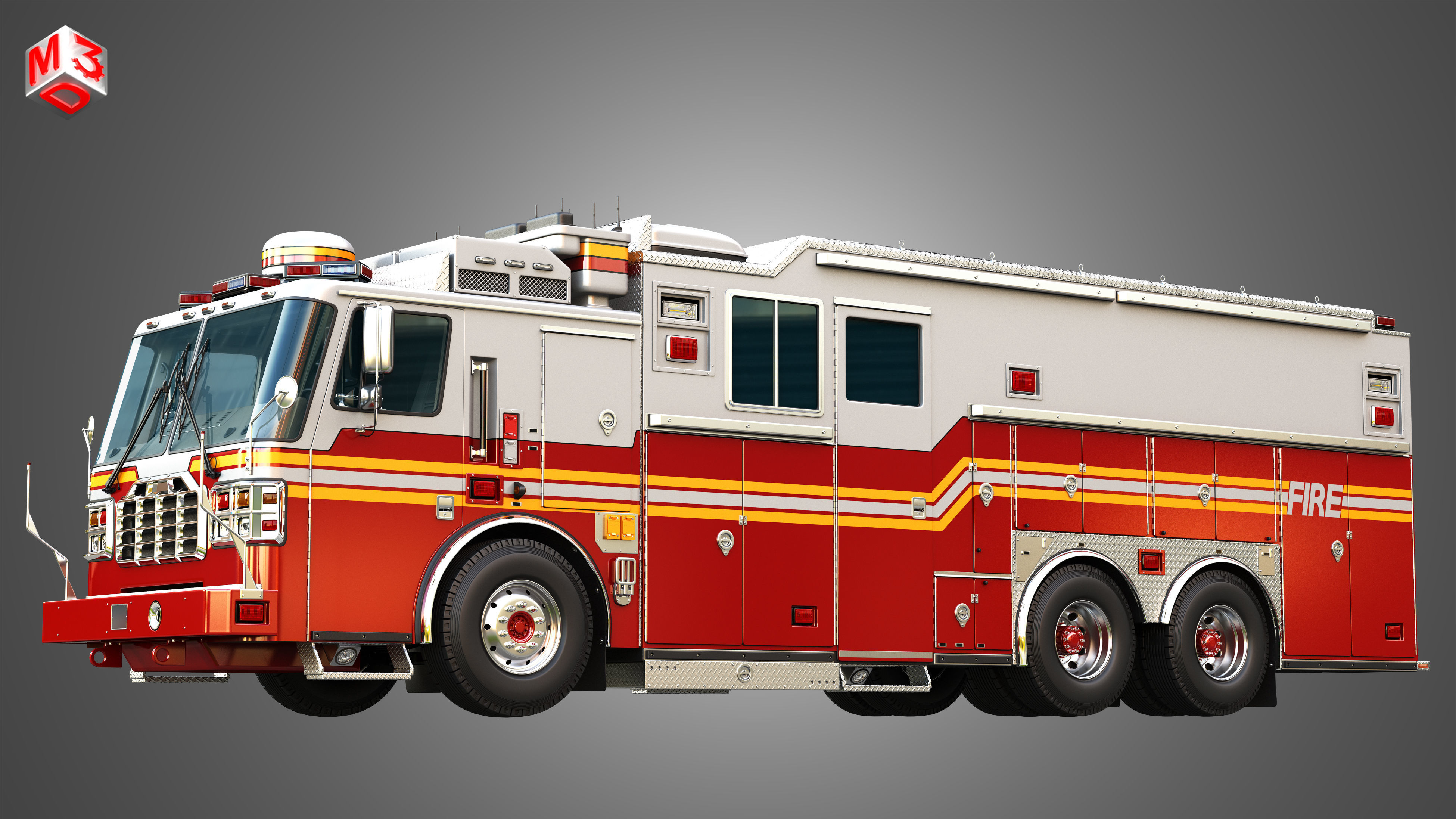 Ferrara Fire Apparatus - FDNY Ultra Heavy Rescue 3D model | CGTrader