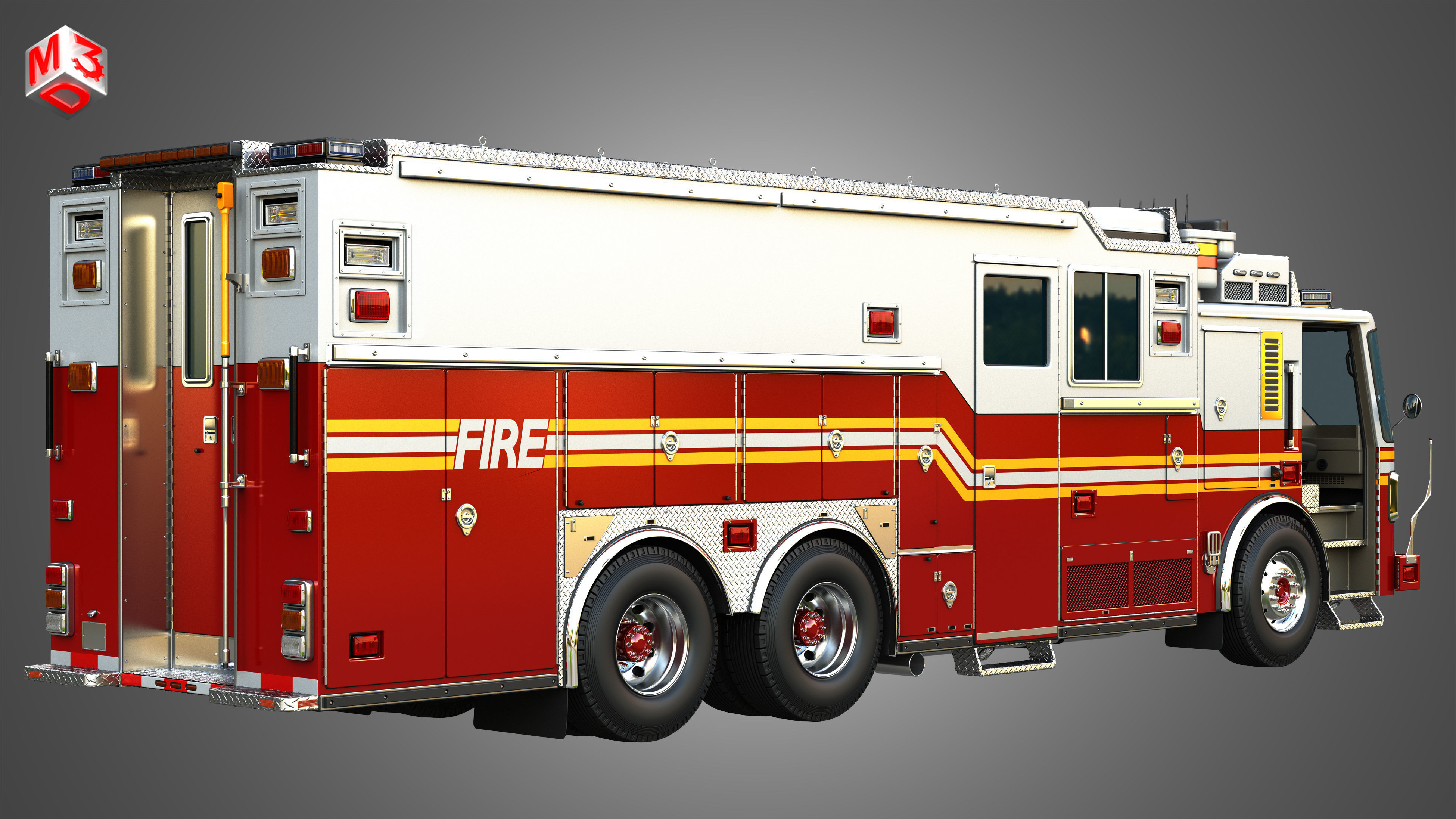 Ferrara Fire Apparatus - FDNY Ultra Heavy Rescue 3D model | CGTrader