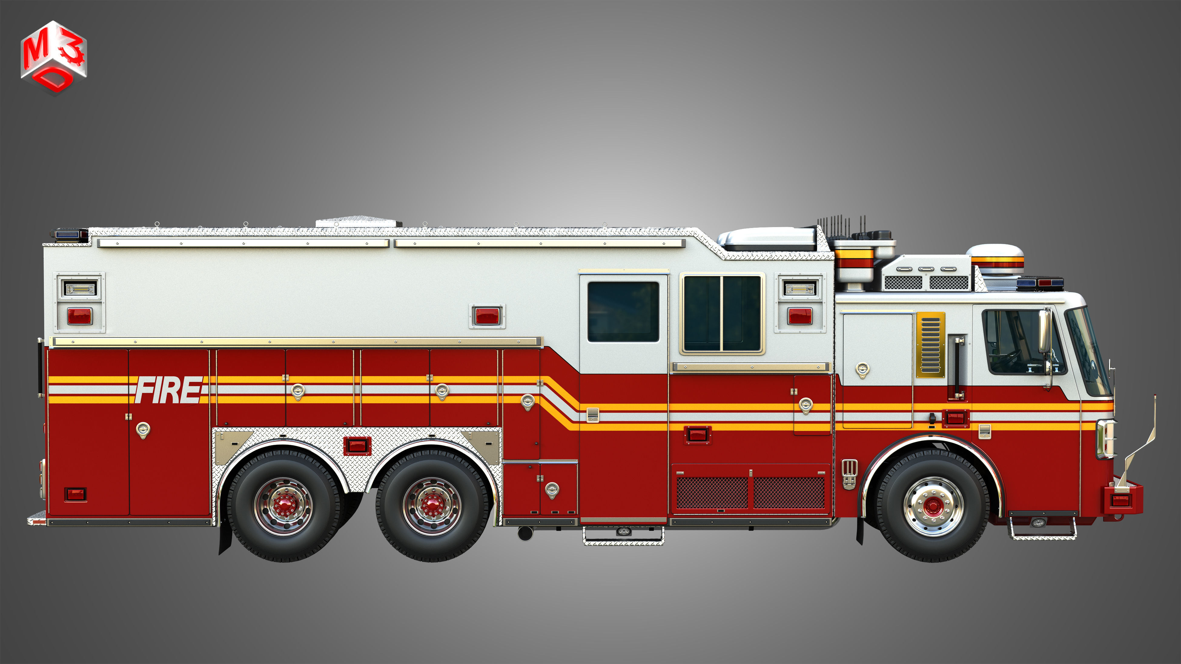 Ferrara Fire Apparatus - FDNY Ultra Heavy Rescue 3D model | CGTrader