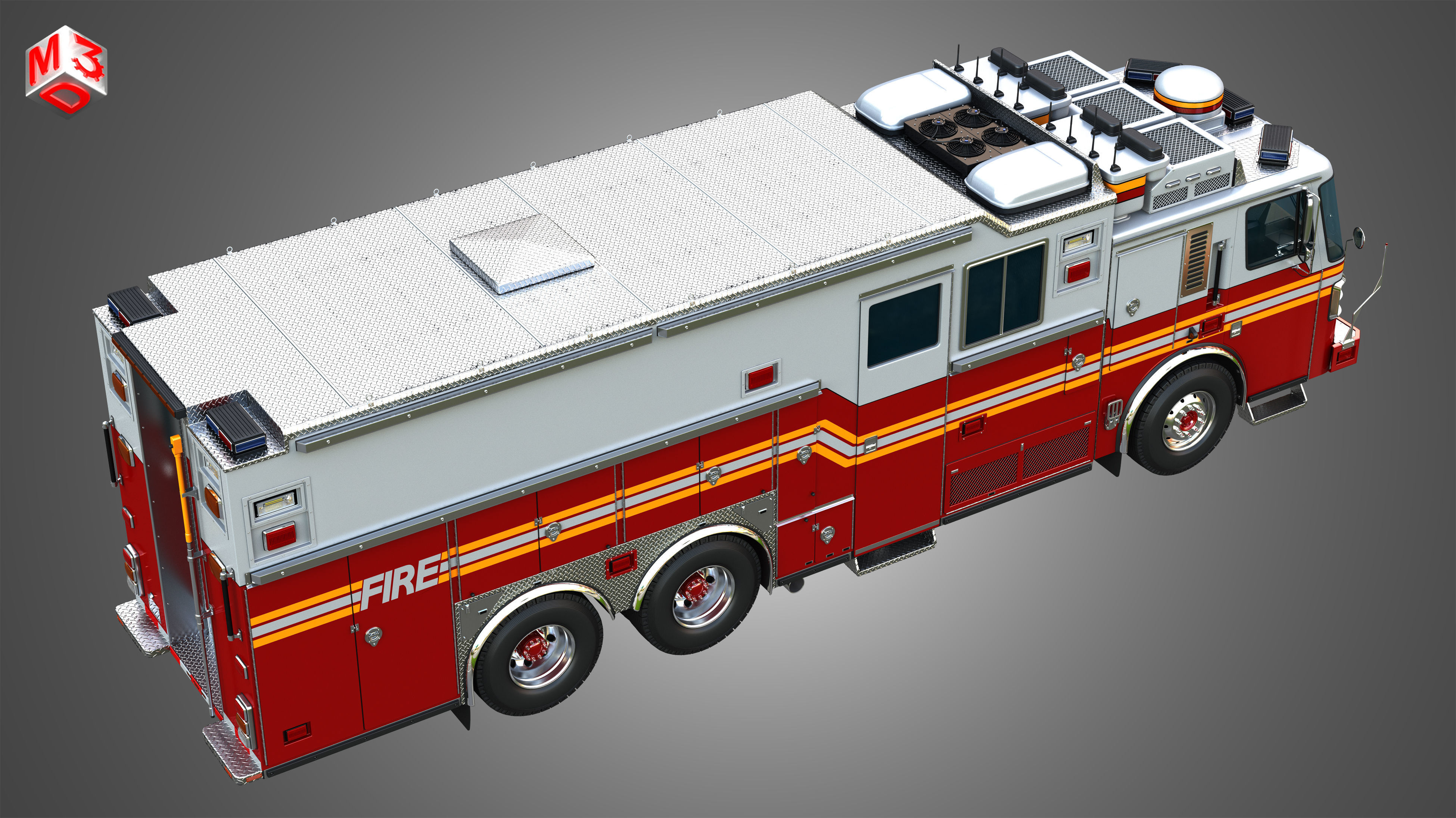 Ferrara Fire Apparatus - FDNY Ultra Heavy Rescue 3D model | CGTrader