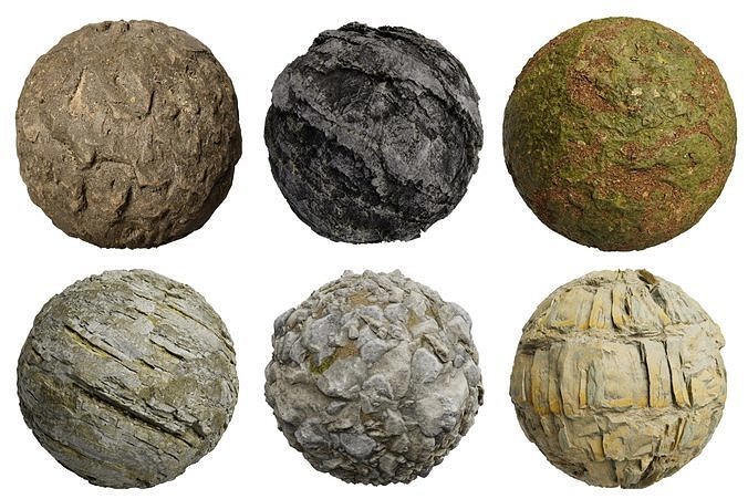 Pack 6 Gravel Stone Realistic PBR 4K Texture | CGTrader