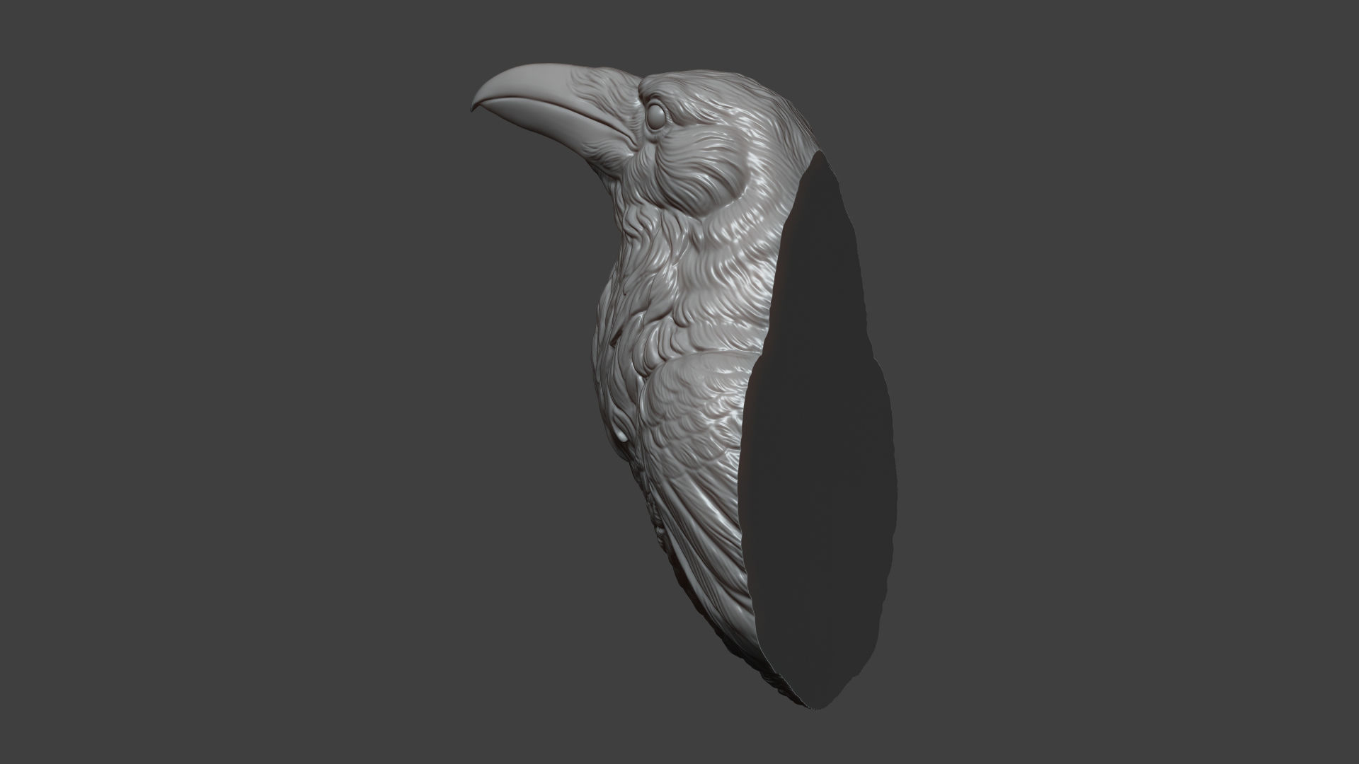 Raven head bust 3D model 3D printable | CGTrader