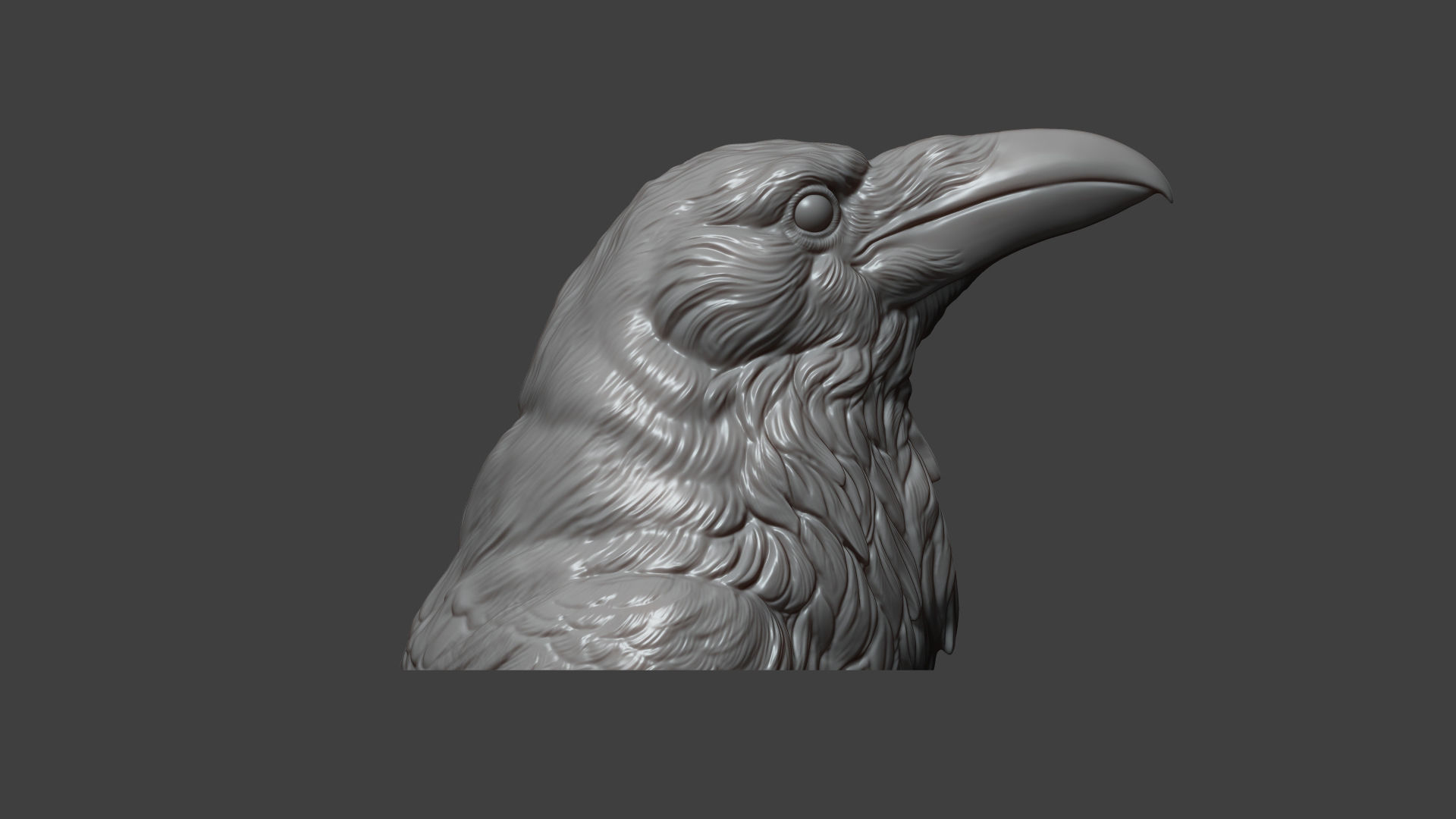 Raven head bust 3D model 3D printable | CGTrader