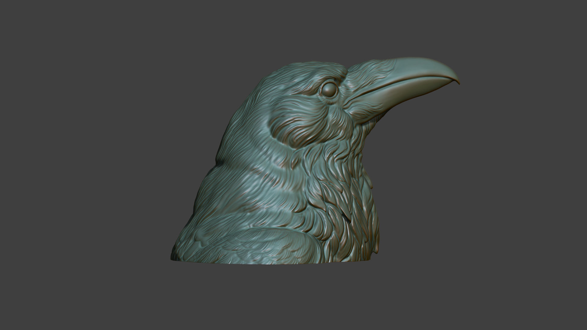 Raven head bust 3D model 3D printable | CGTrader