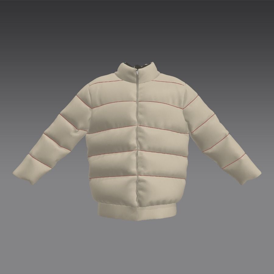 Basic Puffer Jacket free 3D model | CGTrader