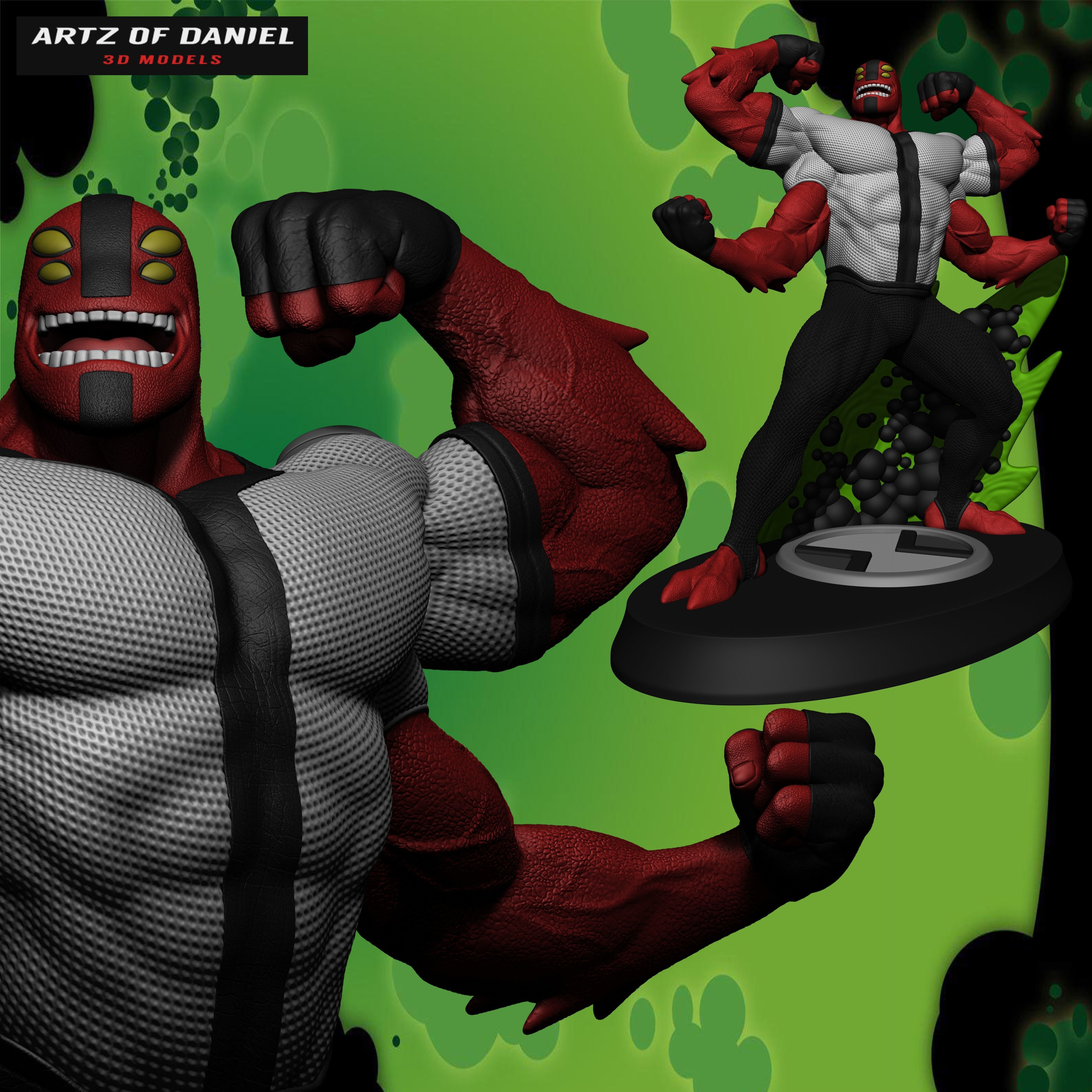 Ben 10 Four Arms 3D model 3D printable | CGTrader