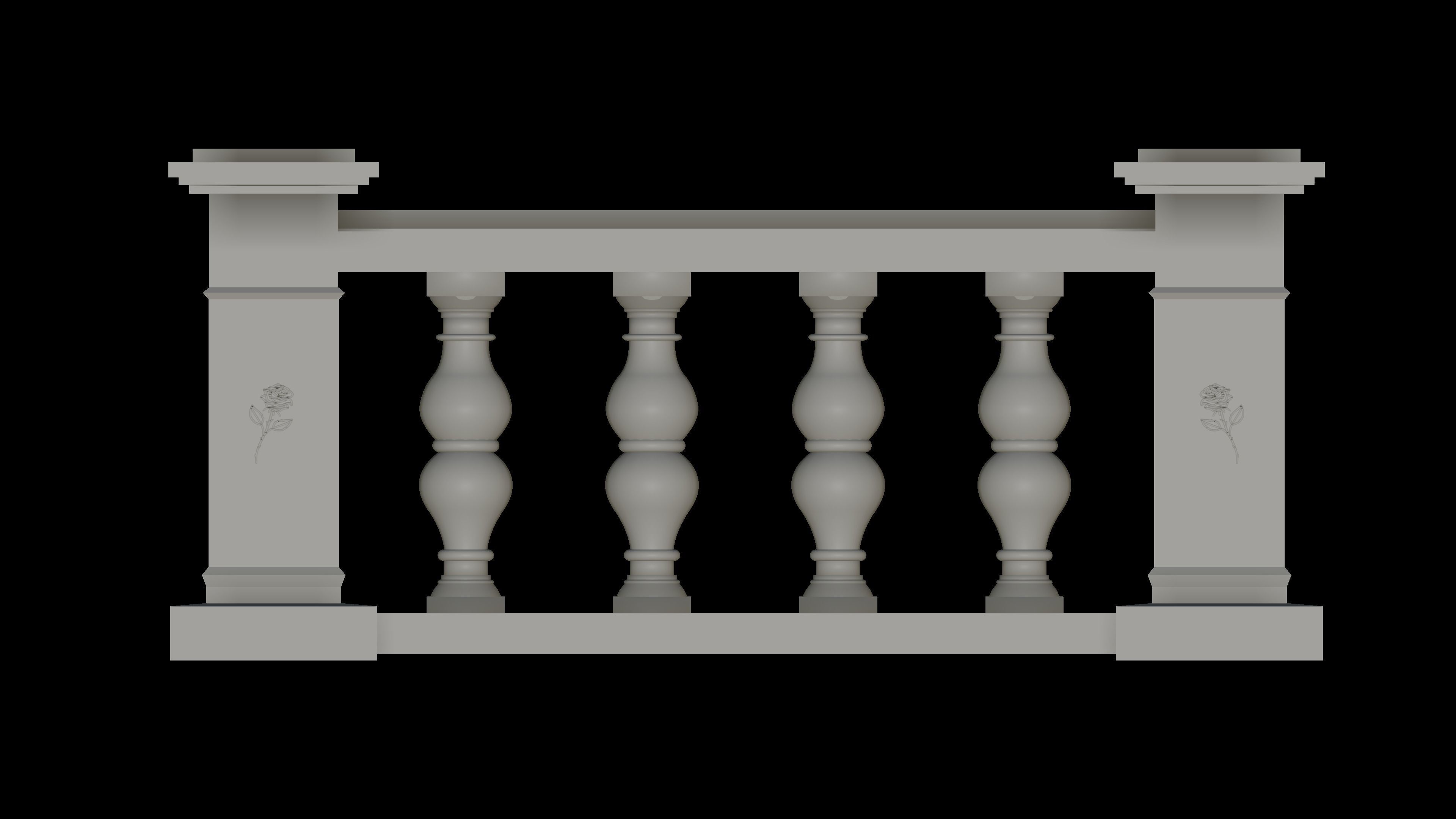 Balustrade v2 3D model 3D printable | CGTrader