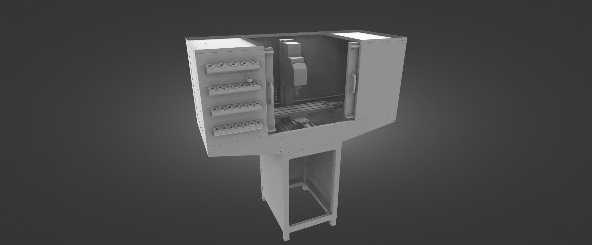 CNC Mill Enclosure for Grizzly G0704 or Optimum BF20 Mills 3D model 3D printable | CGTrader