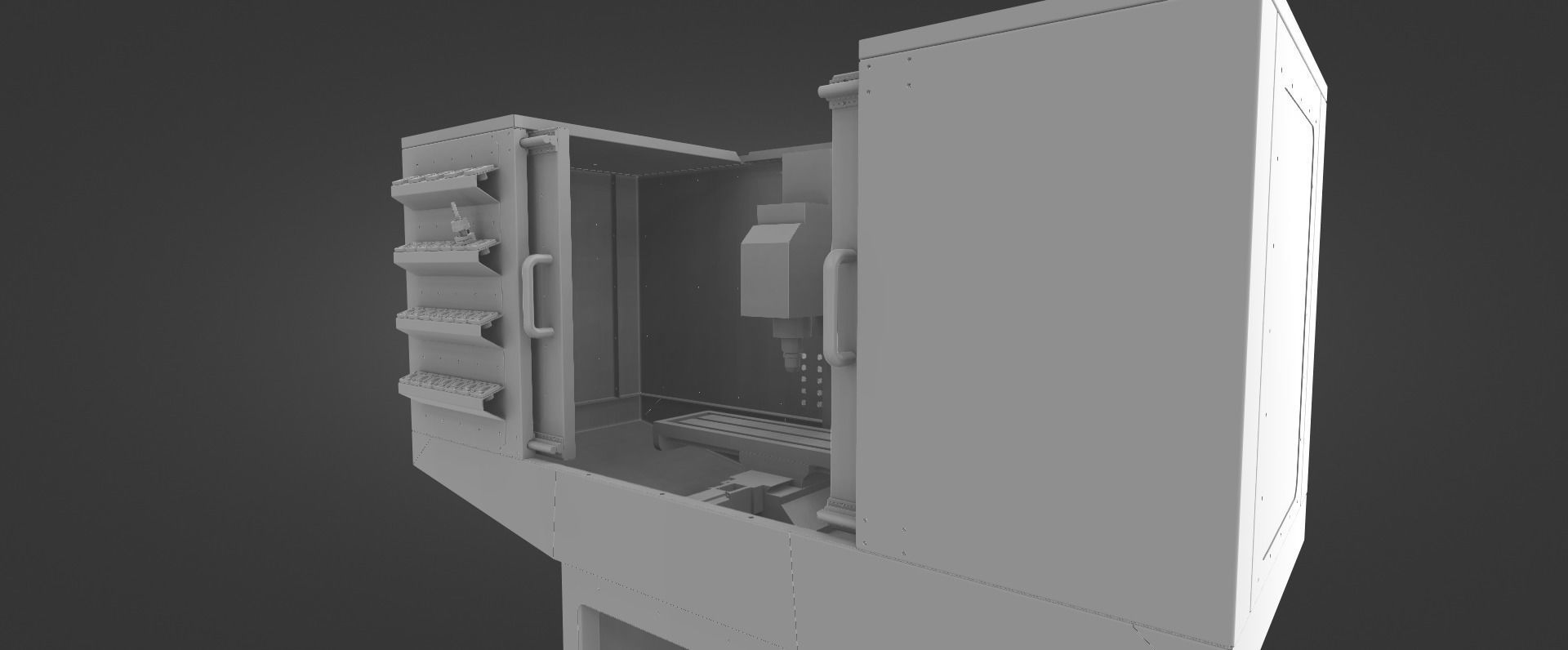 CNC Mill Enclosure for Grizzly G0704 or Optimum BF20 Mills 3D model 3D ...
