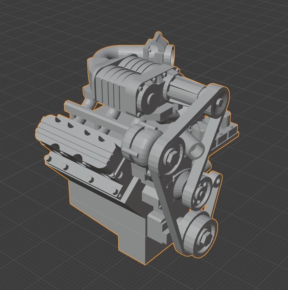 L67 Style Supercarged V6 Engine 3D model 3D printable | CGTrader
