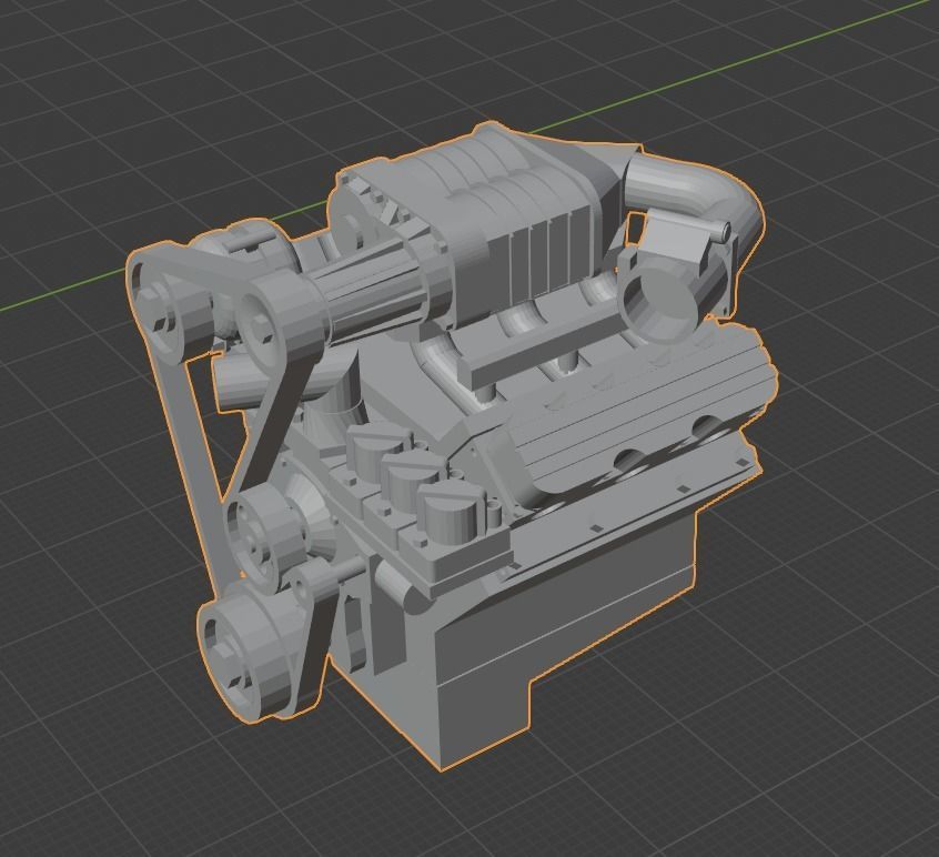 L67 Style Supercarged V6 Engine 3D model 3D printable | CGTrader