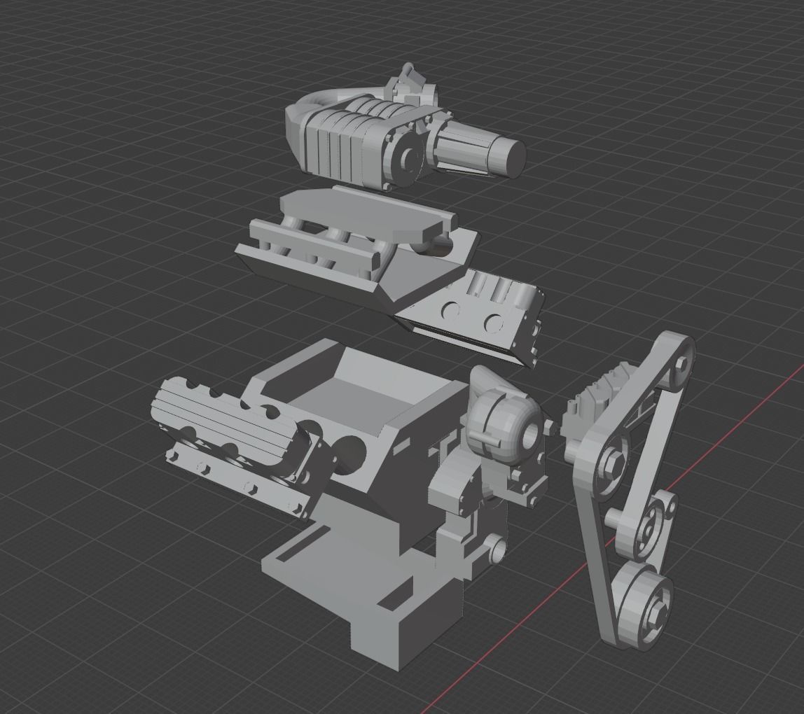 L67 Style Supercarged V6 Engine 3D model 3D printable | CGTrader