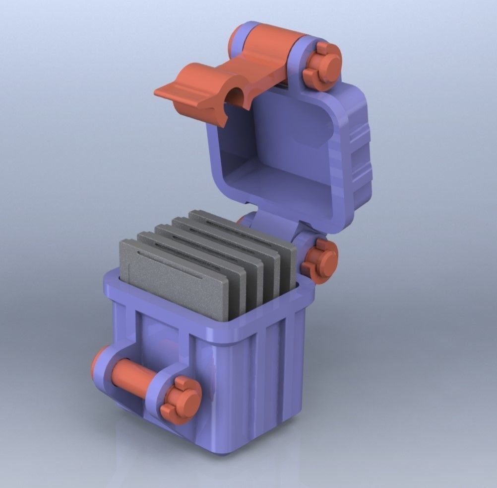 Caja almacen de memoria SD Card 3D model 3D printable | CGTrader