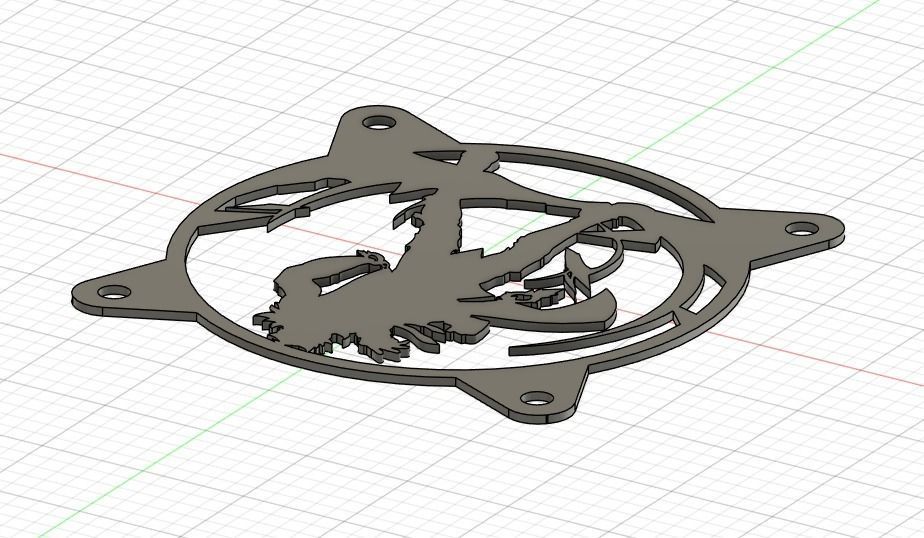 Genshin Impact Wriothesley PC fan cover 3D model 3D printable | CGTrader