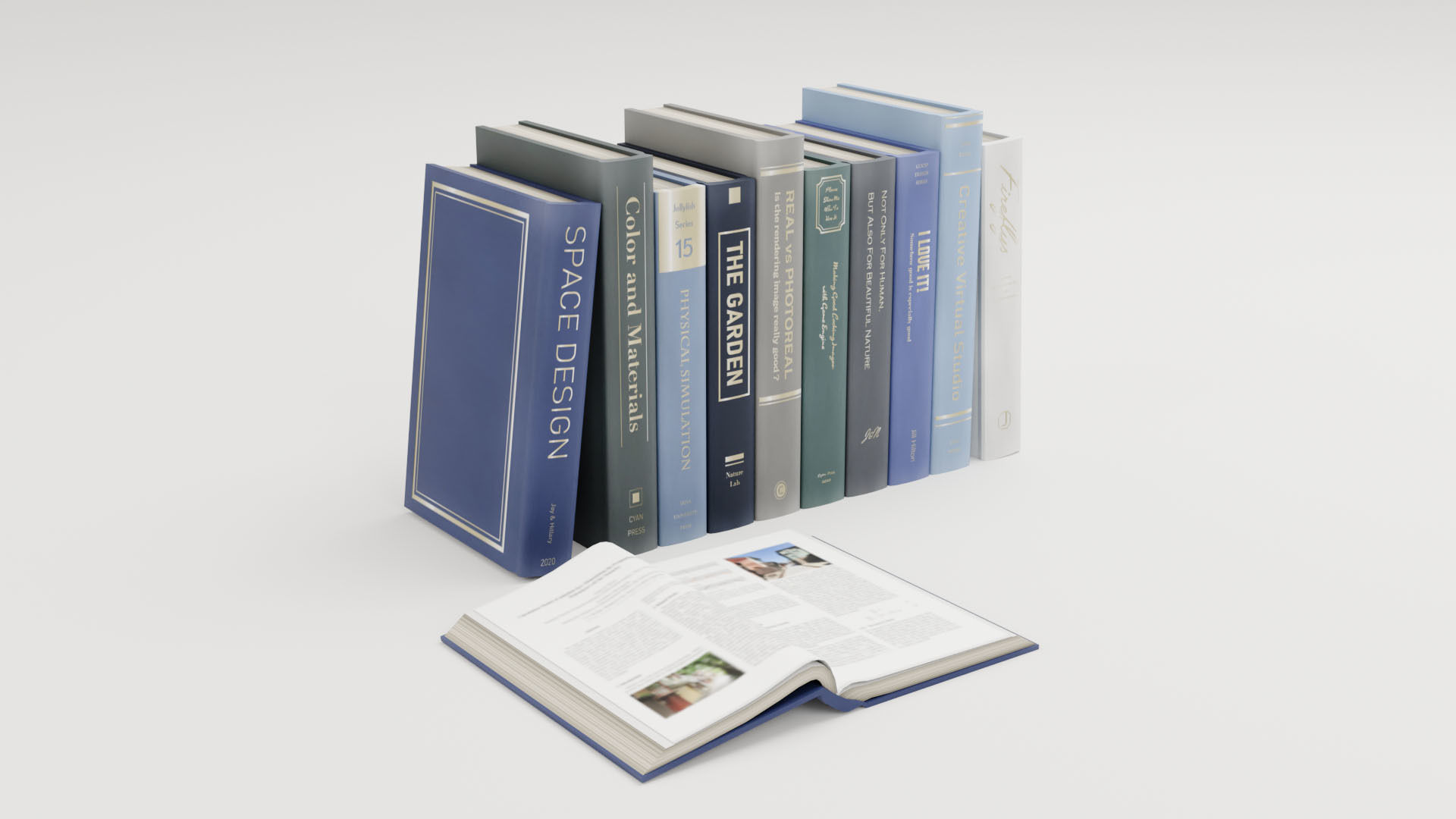 3D model Hardcover books VR / AR / low-poly | CGTrader
