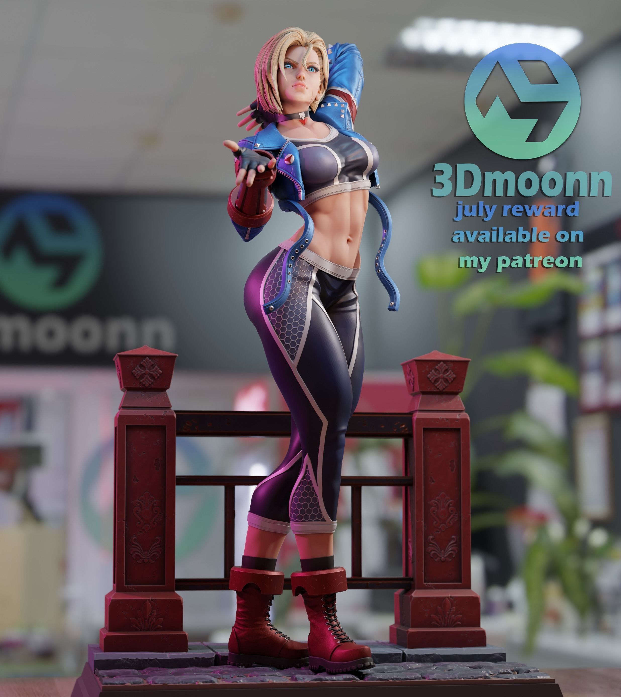 cammy street fighter 3D model 3D printable | CGTrader