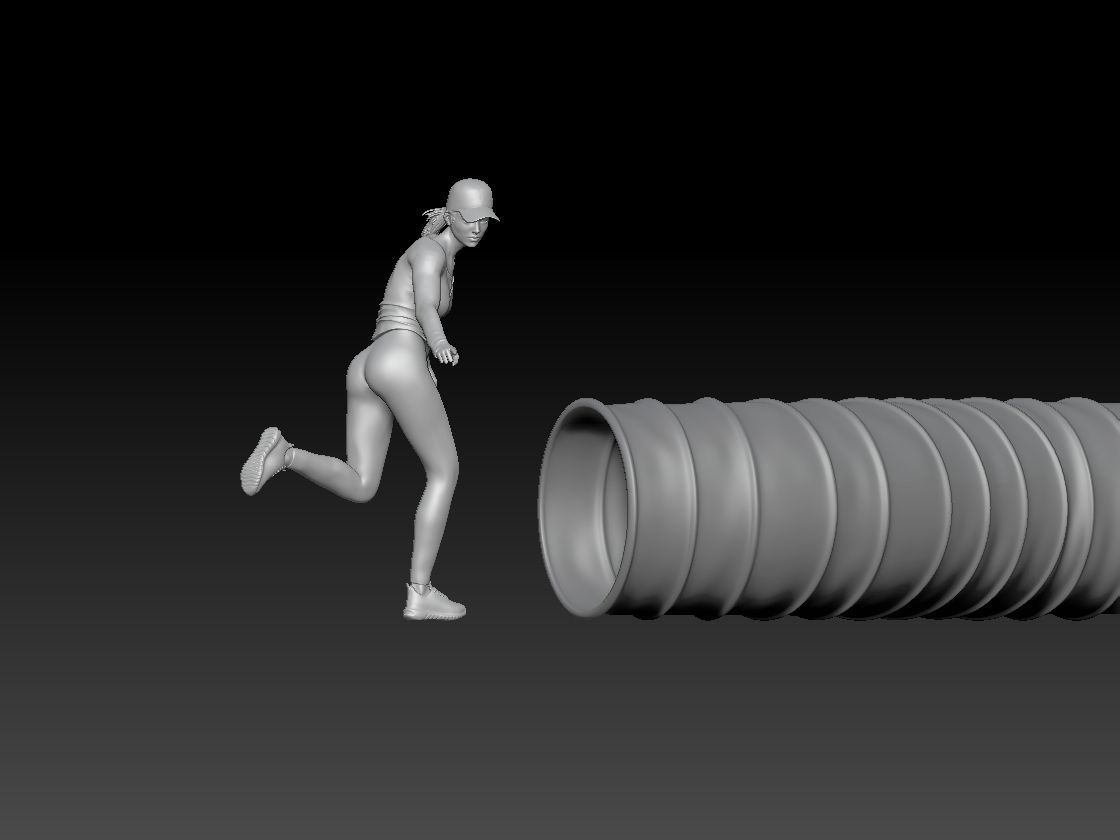 DOG AGILITY COURSE GIRL 1 3D model 3D printable | CGTrader