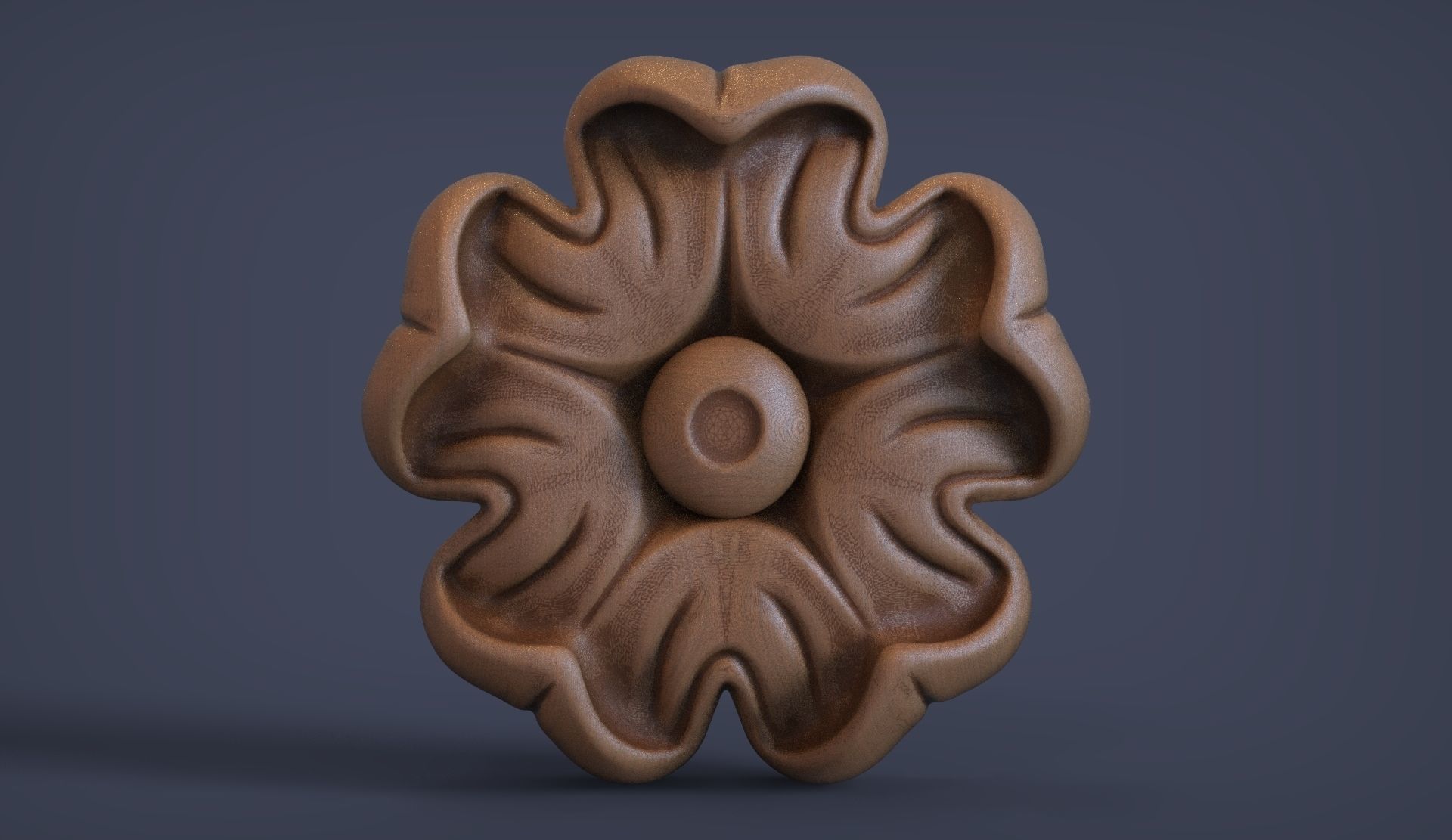 Round rosette 3D model 3D printable | CGTrader