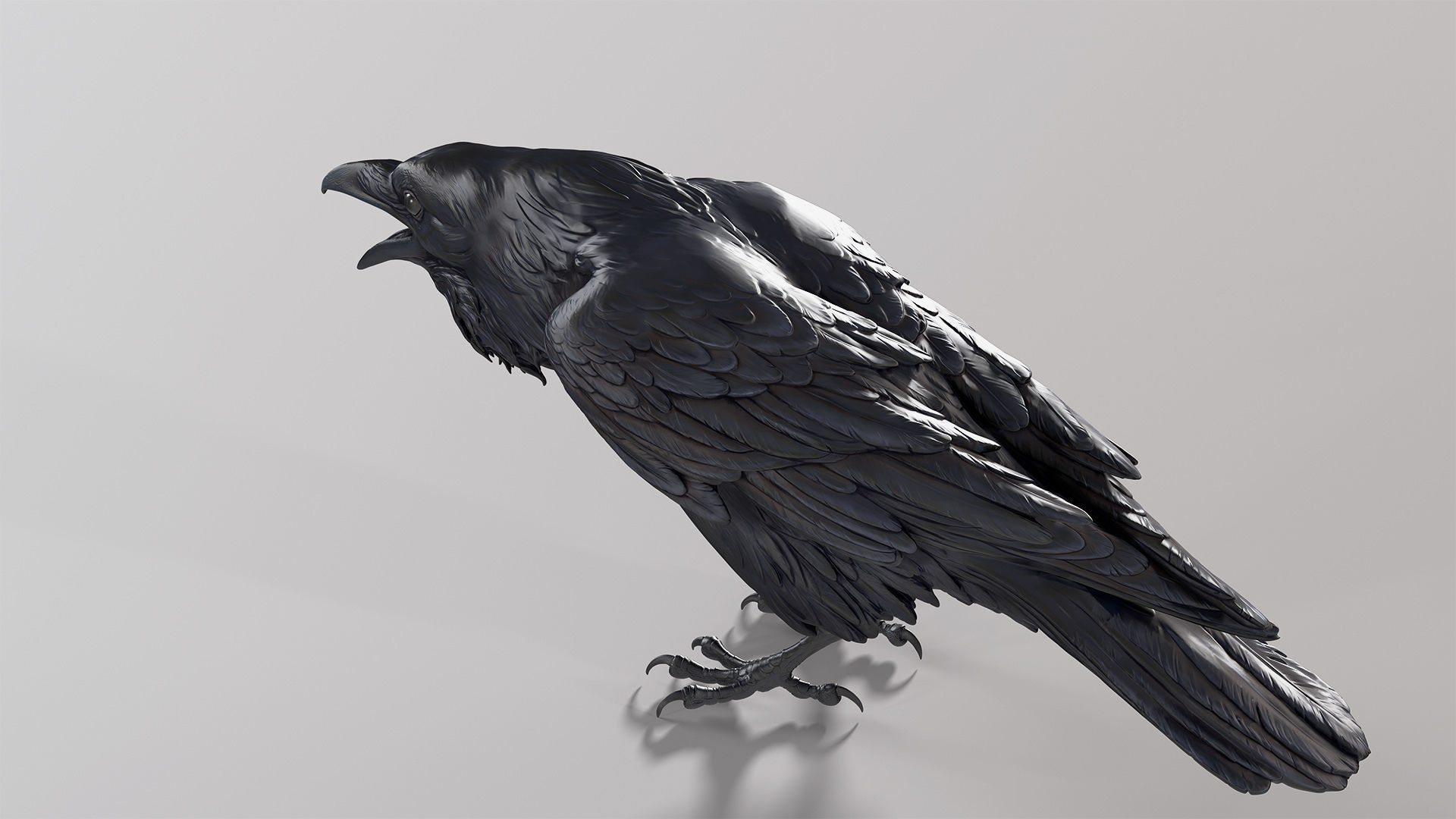 Crow - 3D Sculpting - High Poly 3D model 3D printable | CGTrader