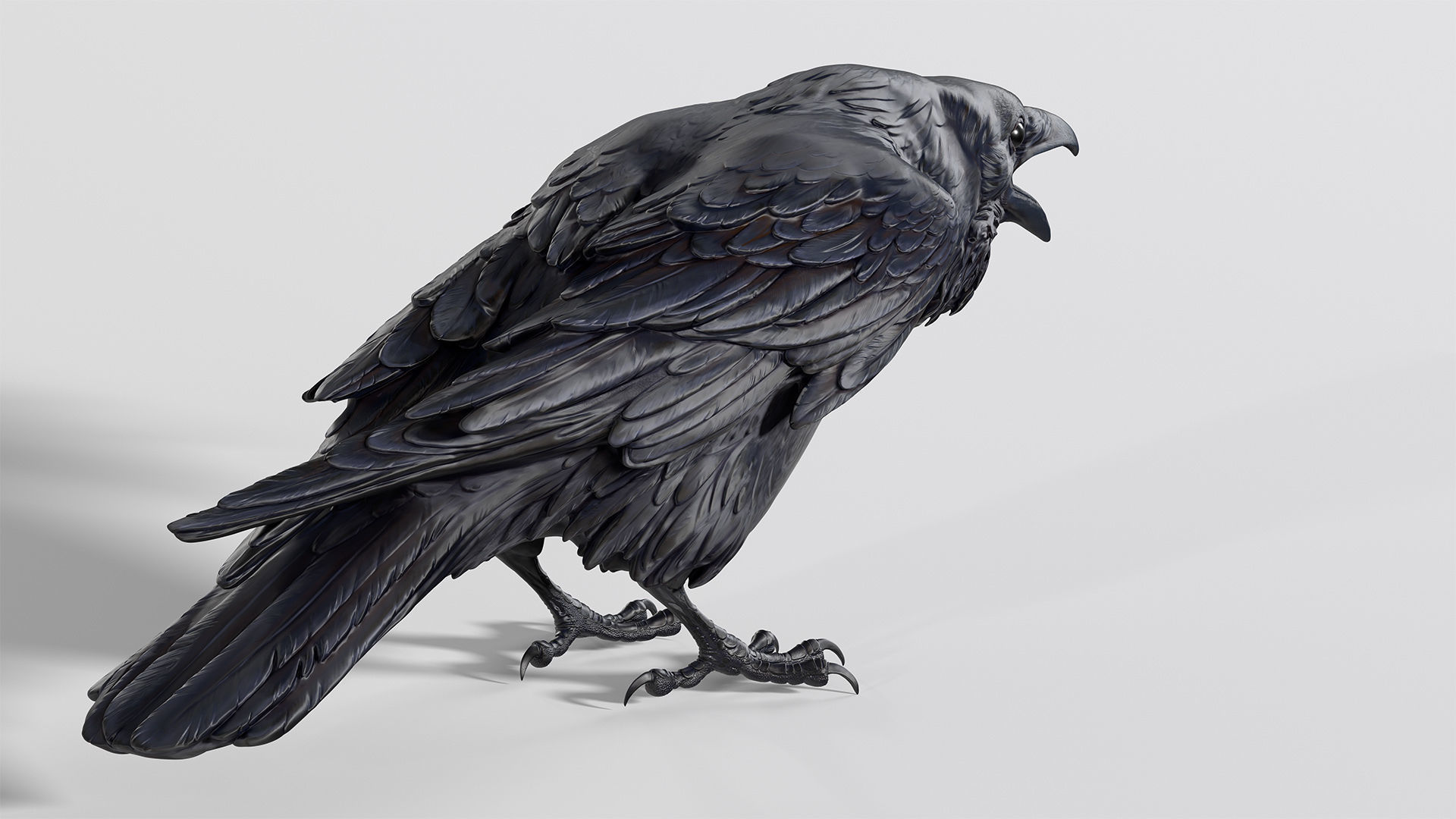 Crow - 3D Sculpting - High Poly 3D model 3D printable | CGTrader