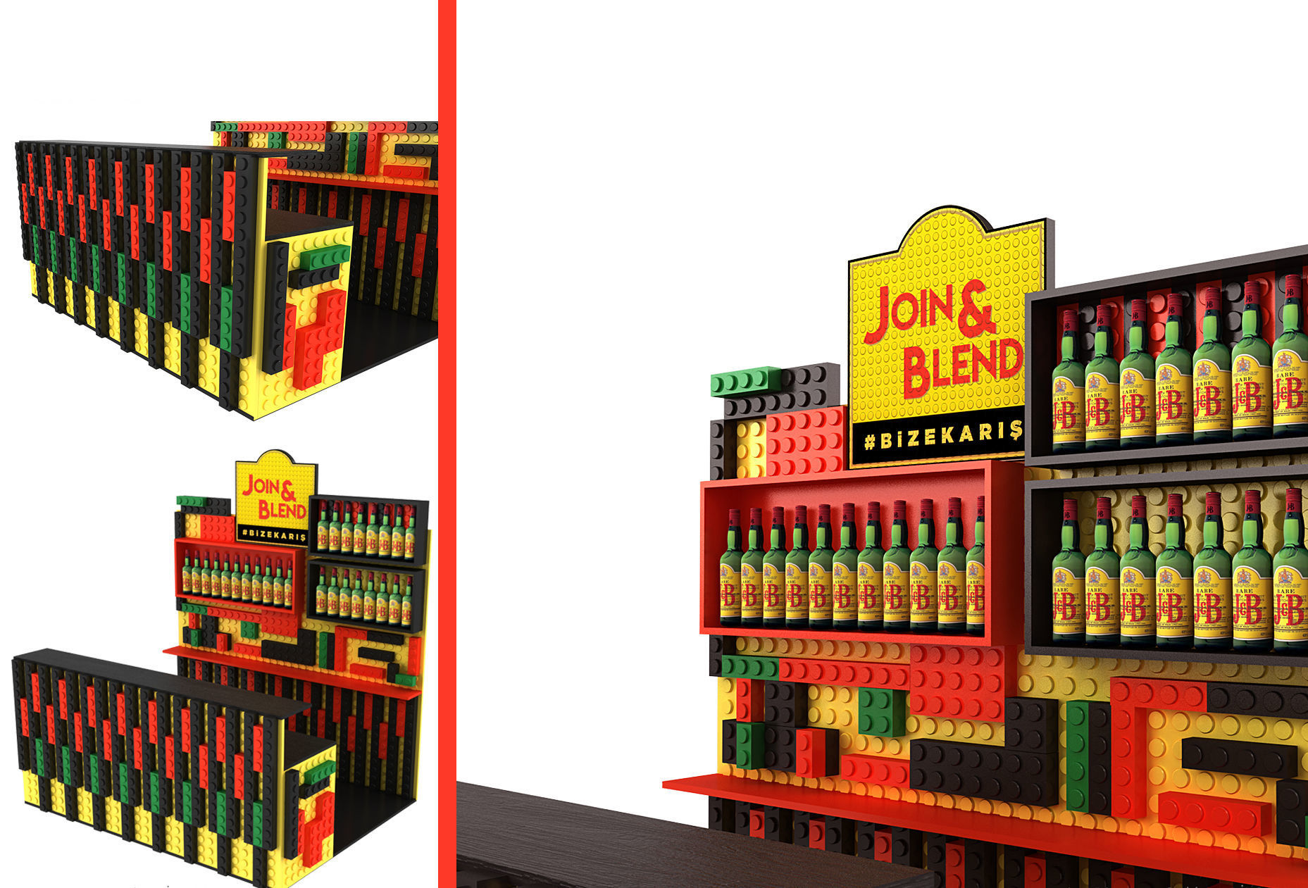 Lego Cafe bar 3d model 3D model 3D model | CGTrader