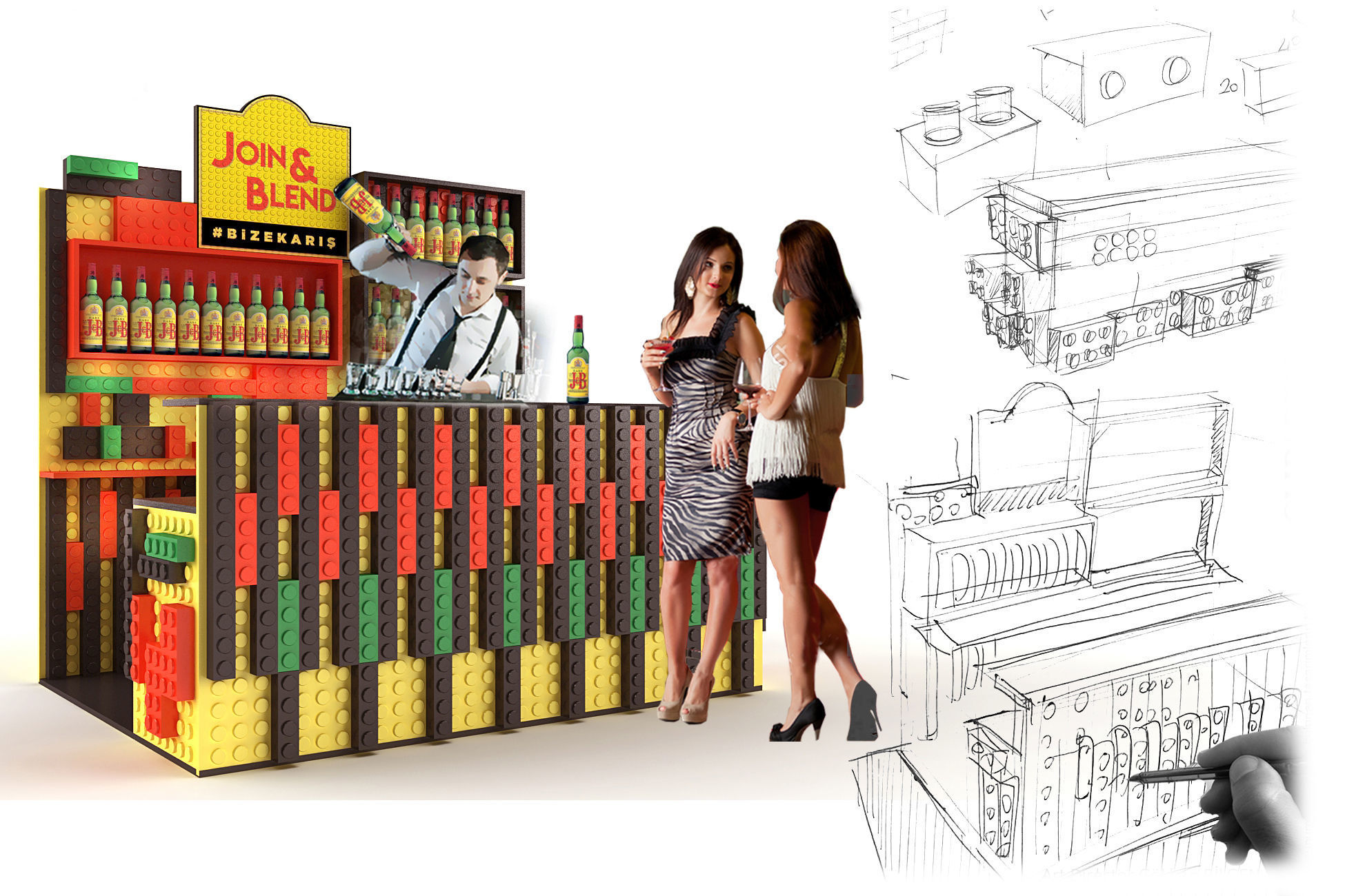 Lego Cafe bar 3d model 3D model 3D model | CGTrader