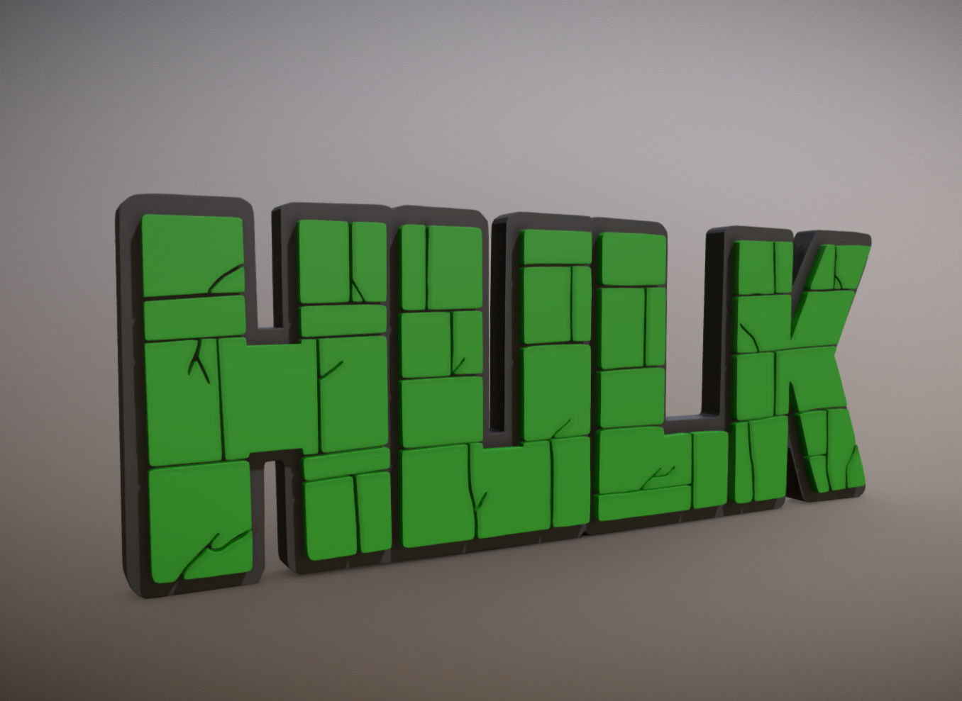 HULK LOGO 3D model 3D printable | CGTrader