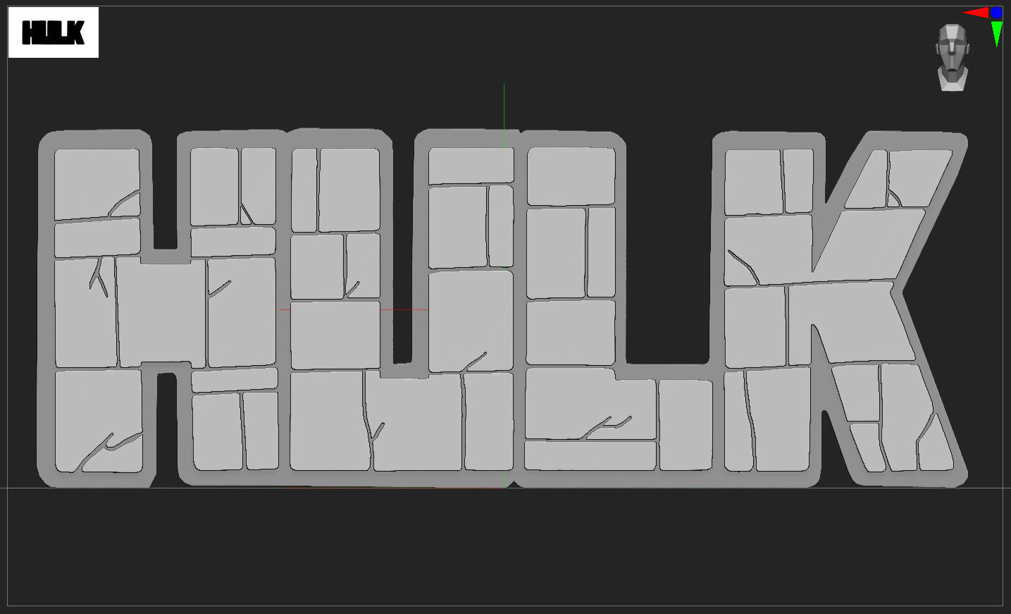 HULK LOGO 3D model 3D printable | CGTrader