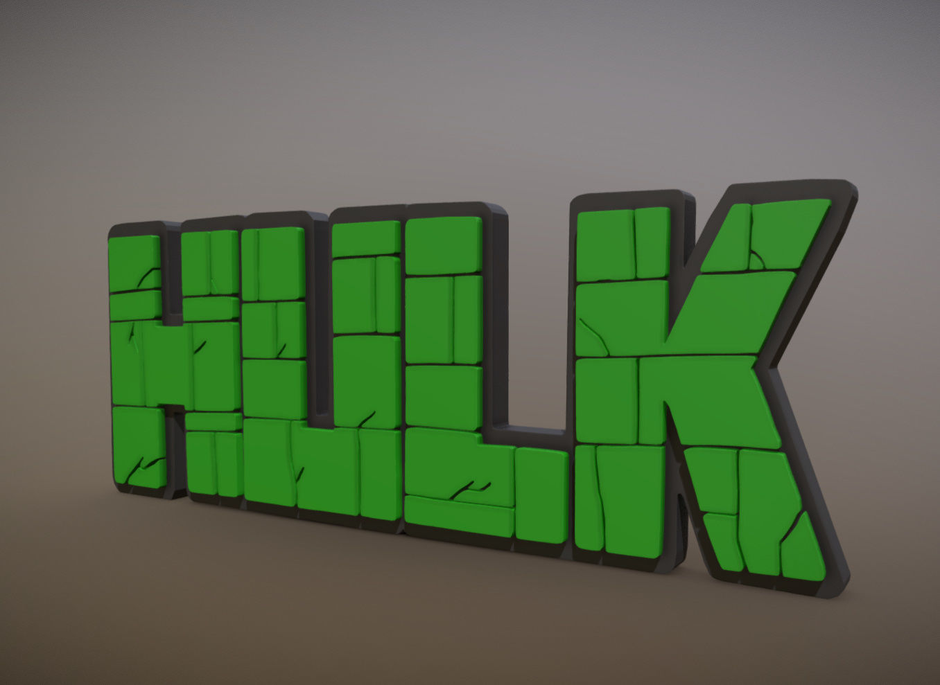 HULK LOGO 3D model 3D printable | CGTrader
