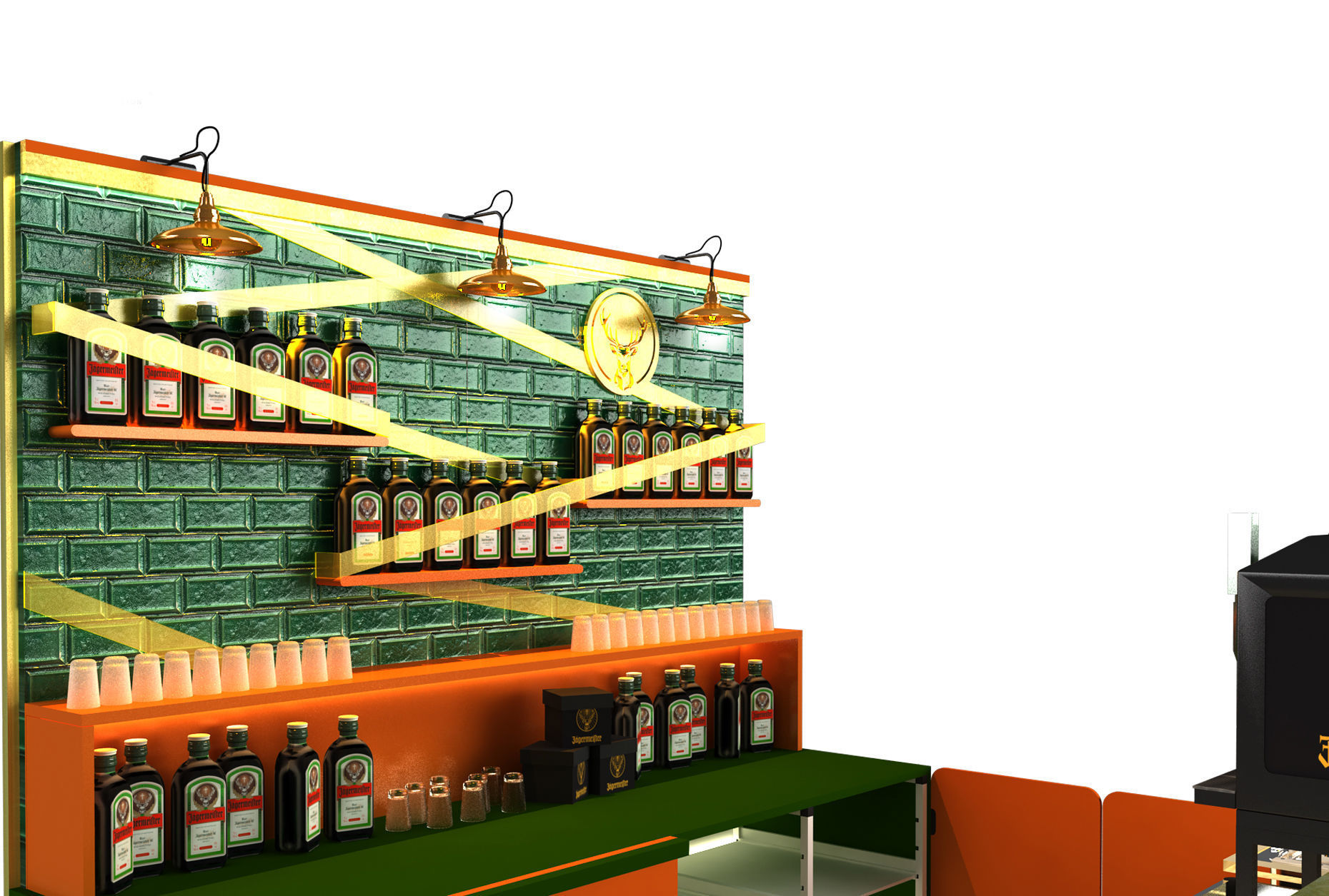 3d bar design premium 3D model | CGTrader