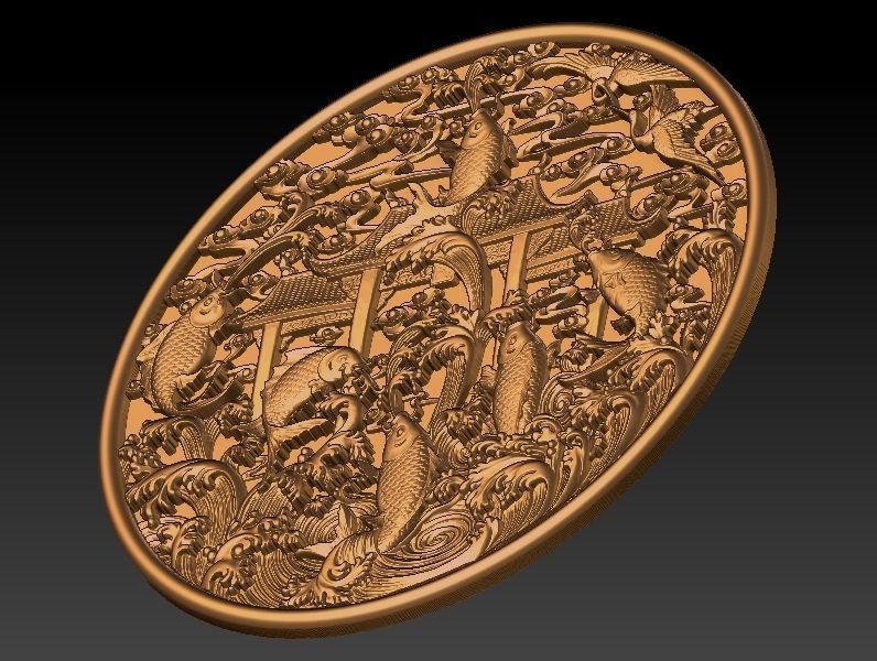 round jumping fish COIN 3D model 3D printable | CGTrader