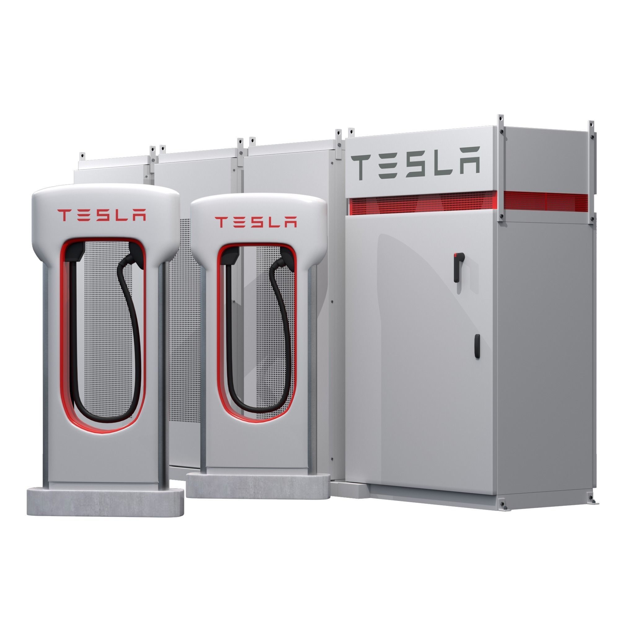 Tesla Storage System and Charger 3D model | CGTrader