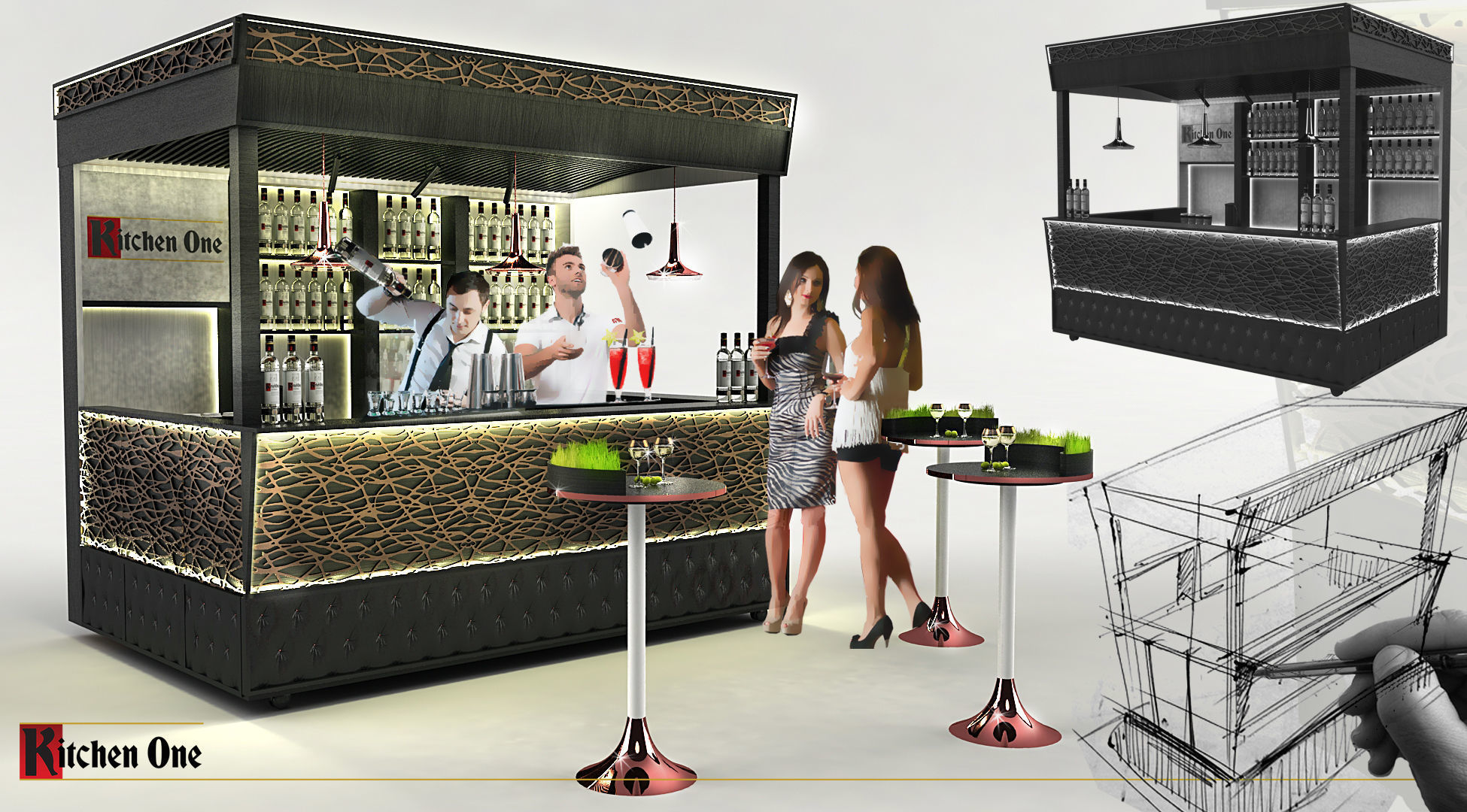 3d Bar Model premium bar design 3D model | CGTrader