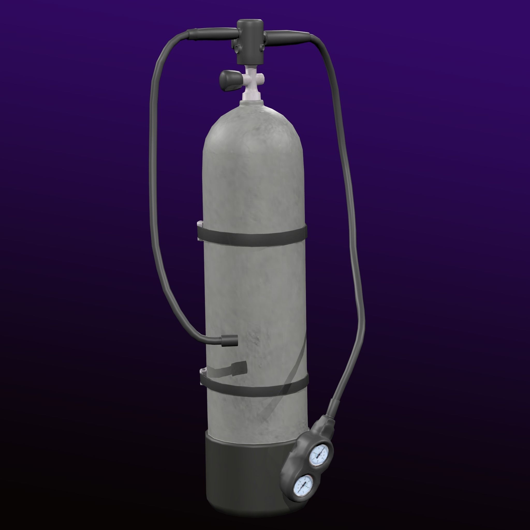 3D model Oxygen Cylinder Rig VR / AR / low-poly | CGTrader