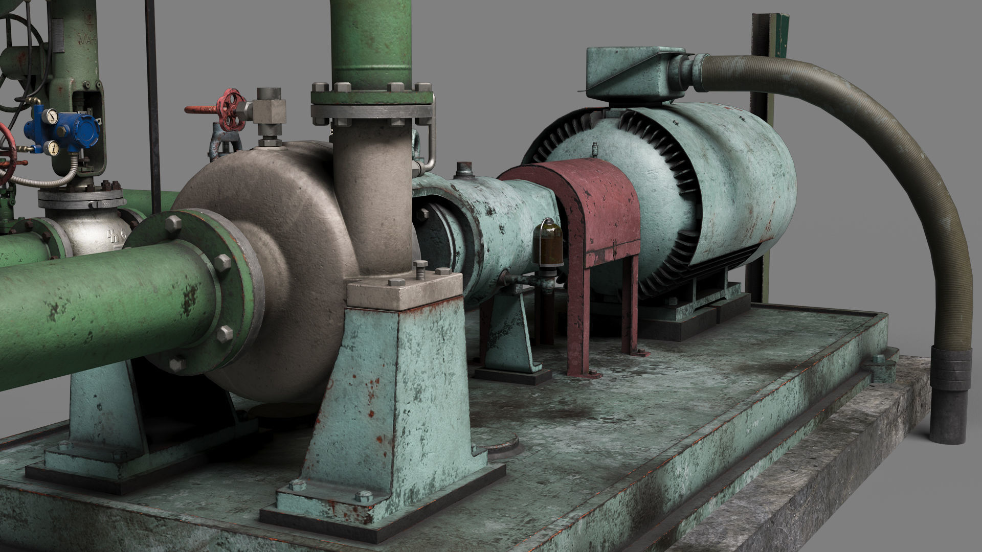 Centrifugal pump room 3D model | CGTrader