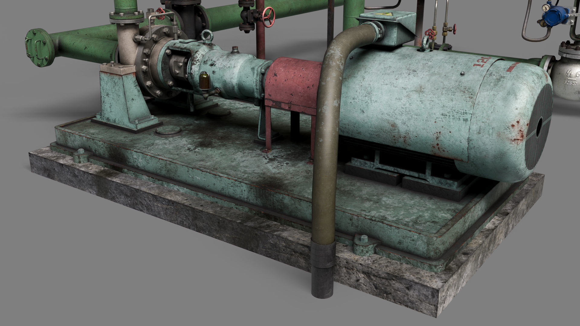 Centrifugal pump room 3D model | CGTrader