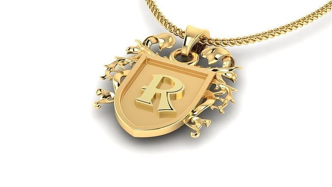 Letter- R - Pendant Name 3D model 3D printable | CGTrader