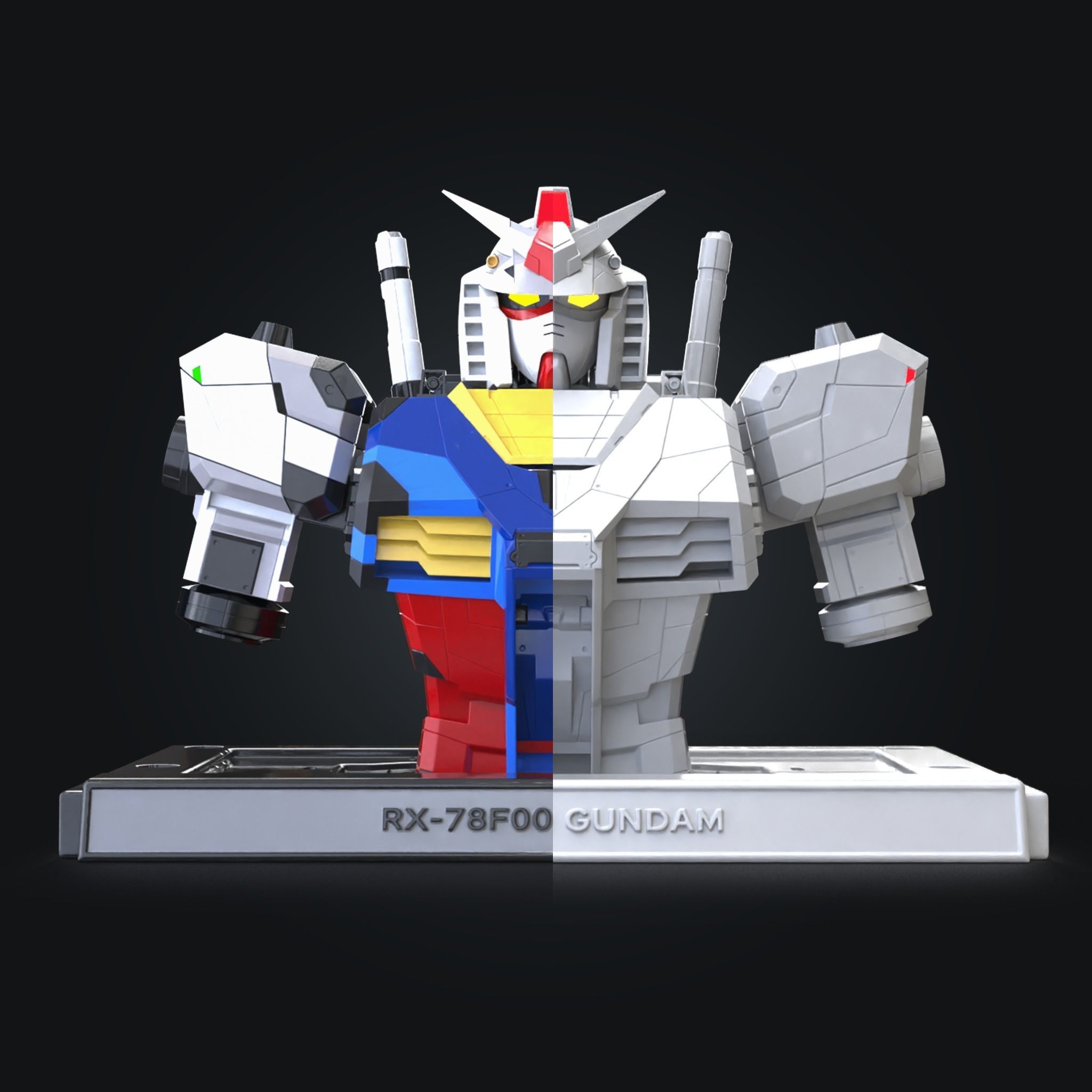 GUNDAM BUST RX-78F00 3D print model 3D model 3D printable | CGTrader