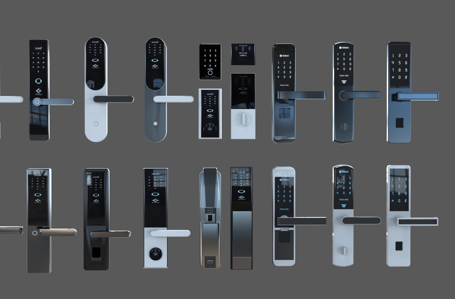 Electronic door lock digital system 3d model 3D model | CGTrader