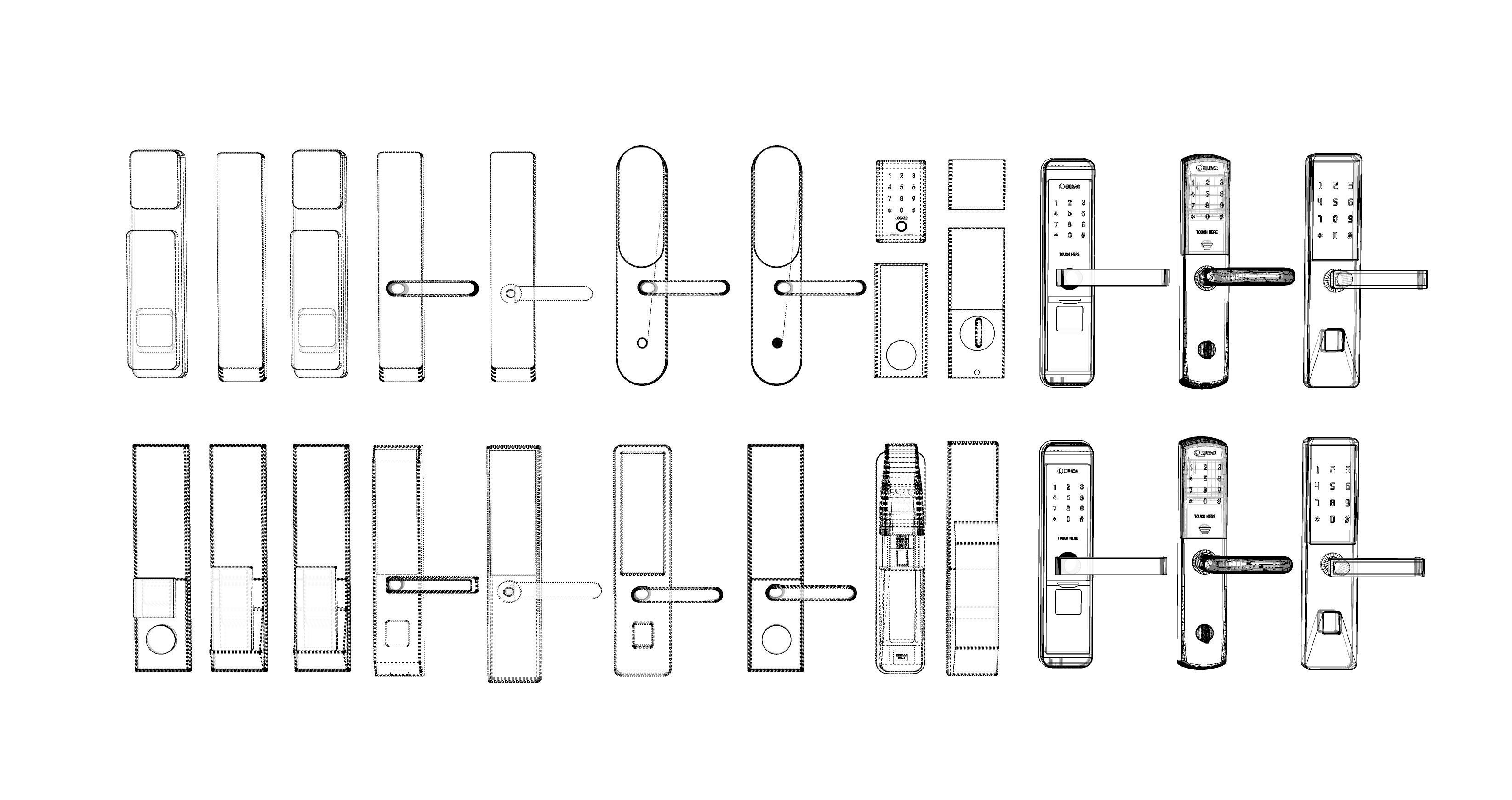 Electronic door lock digital system 3d model 3D model | CGTrader