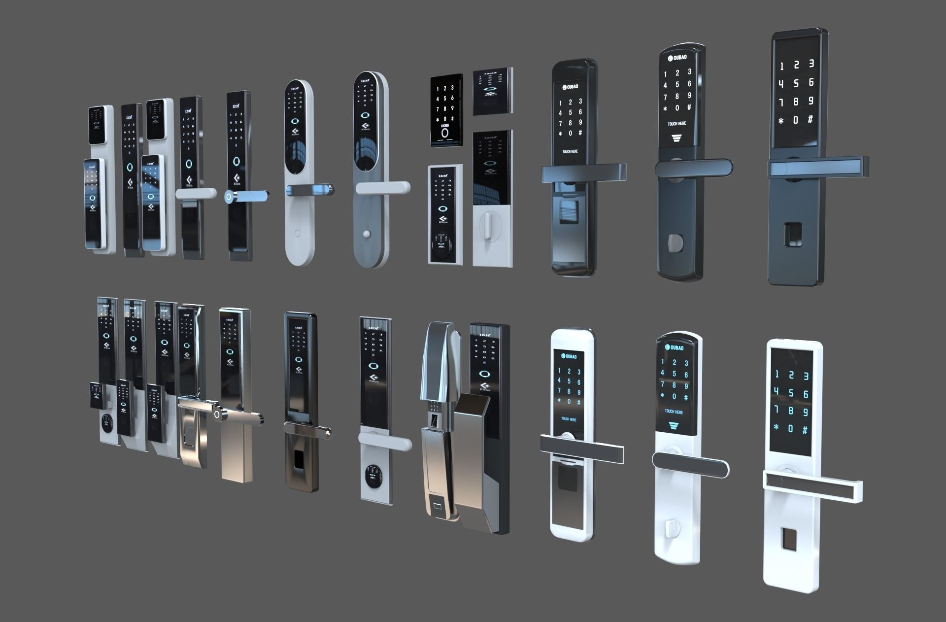 Electronic door lock digital system 3d model 3D model | CGTrader